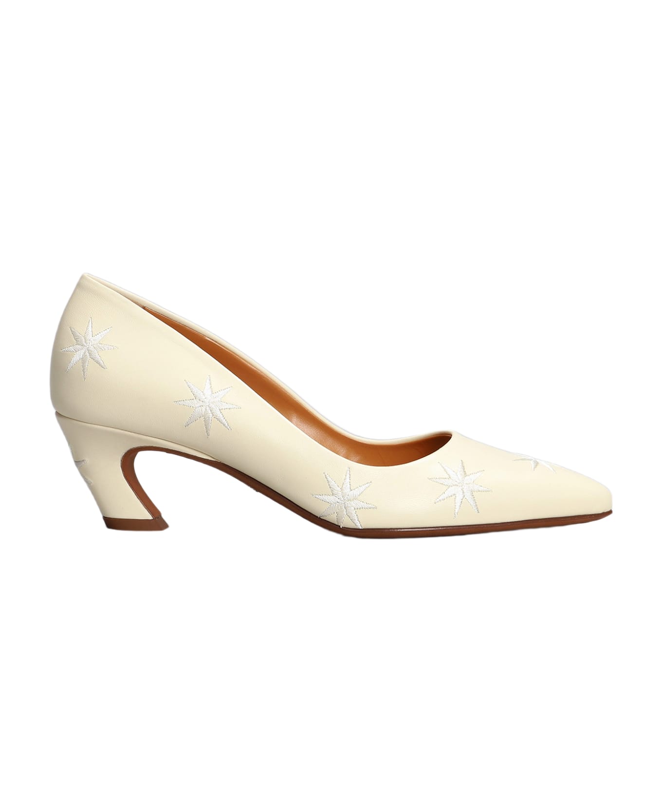 Chloé Oli Star Pumps In Beige Leather | italist