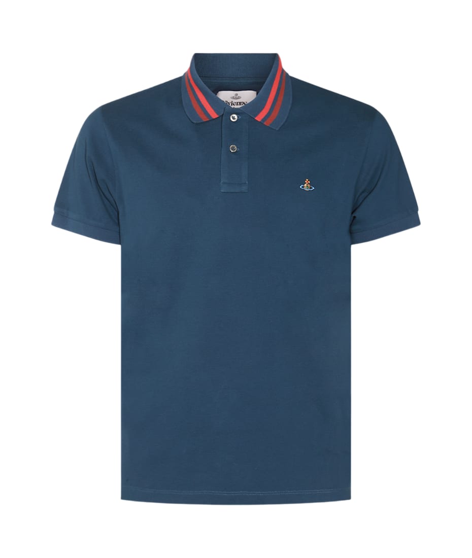Vivienne Westwood Blue Cotton Polo Shirt italist