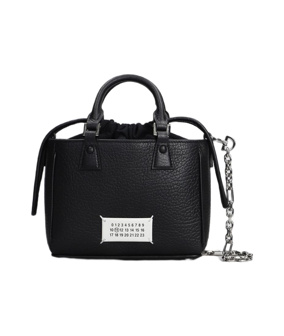 Maison Margiela 5ac Shoulder Bag In Black Leather | italist Maison Margiela 5ac Shoulder Bag In Black Leather | italist