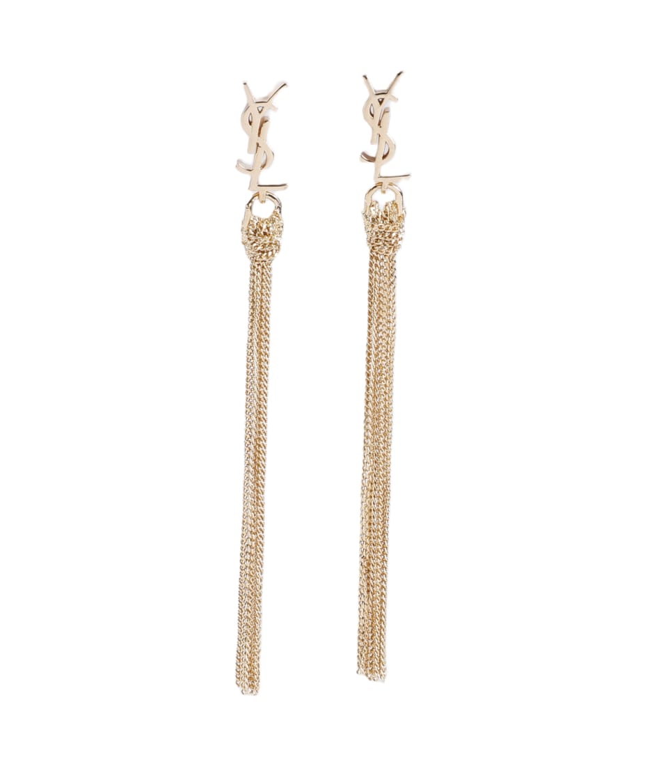 Ysl logo earrings store