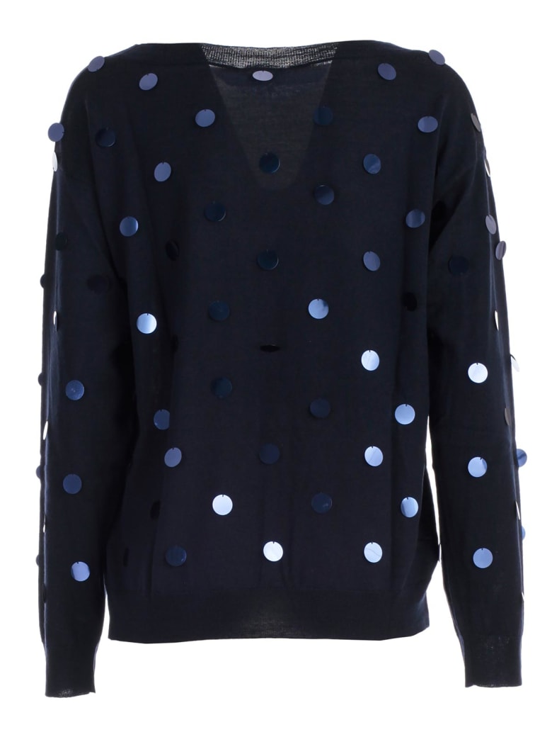 Parosh Parosh Sweater L/s W/macro Paillettes - Blu - 10993267 | italist