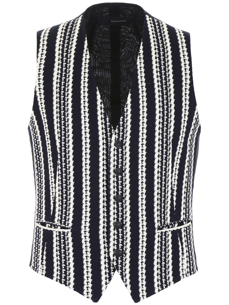 Tagliatore Tagliatore Brian Vest - NAVY MULTI (Blue) - 10922773 | italist