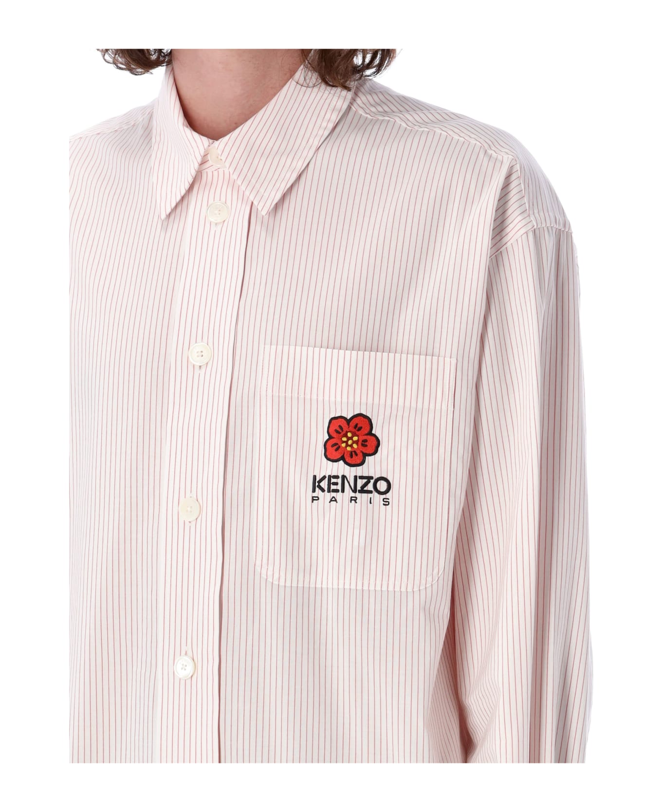 Kenzo Striped "boke Flower" Oversized Shirt | italist, ALWAYS LIKE A SALE