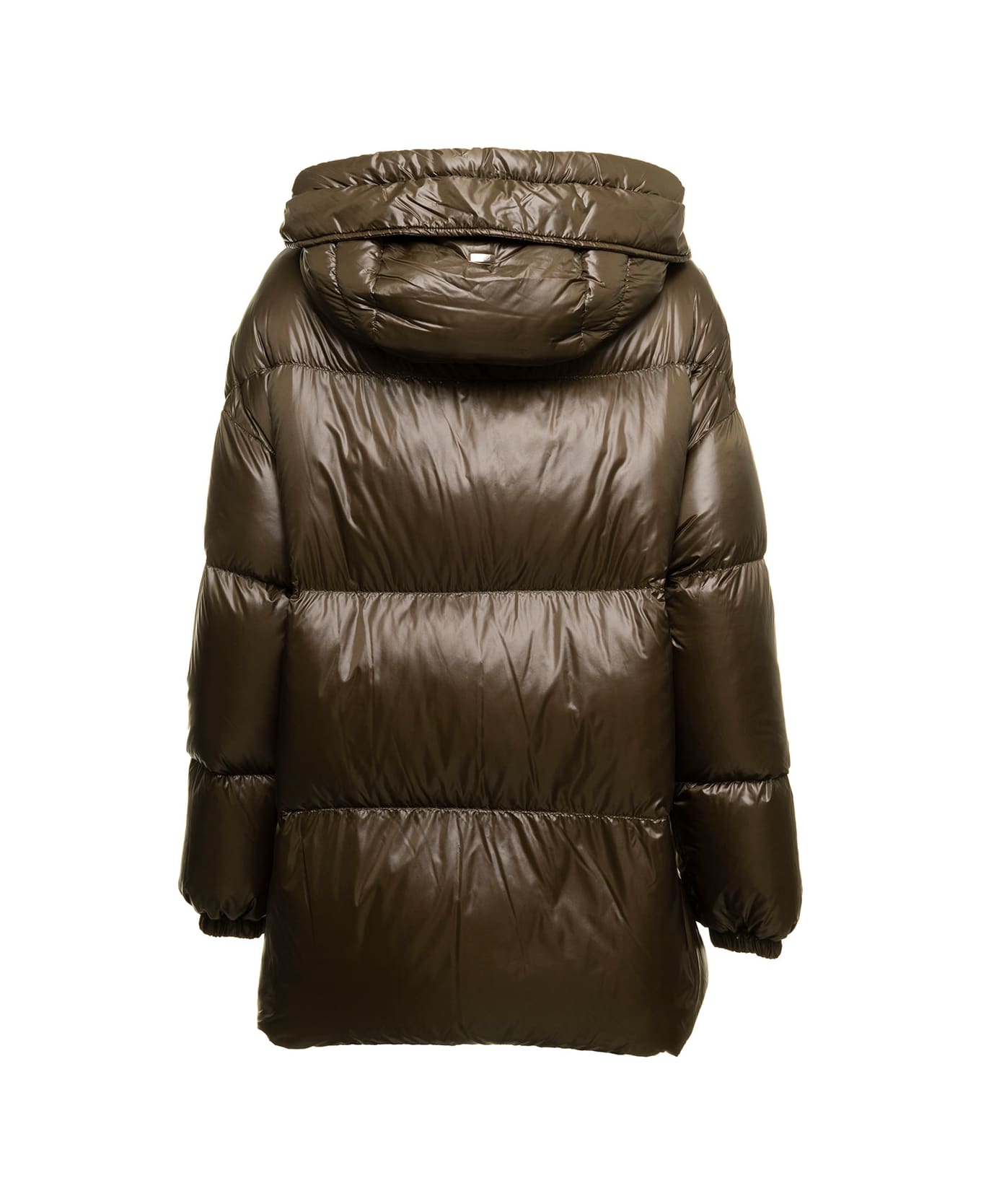 Herno Olive Green Down Jacket In Ultraligh Tweight Padded And Quilted Nylon Donna | italist ...