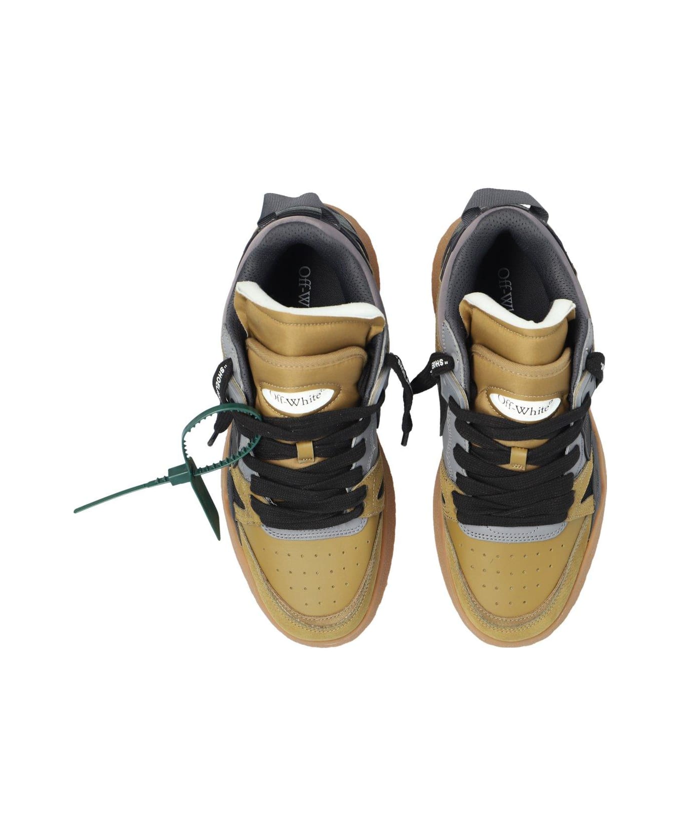 Off-White Mid Top Sponge Round Toe Sneakers | italist, ALWAYS LIKE A SALE