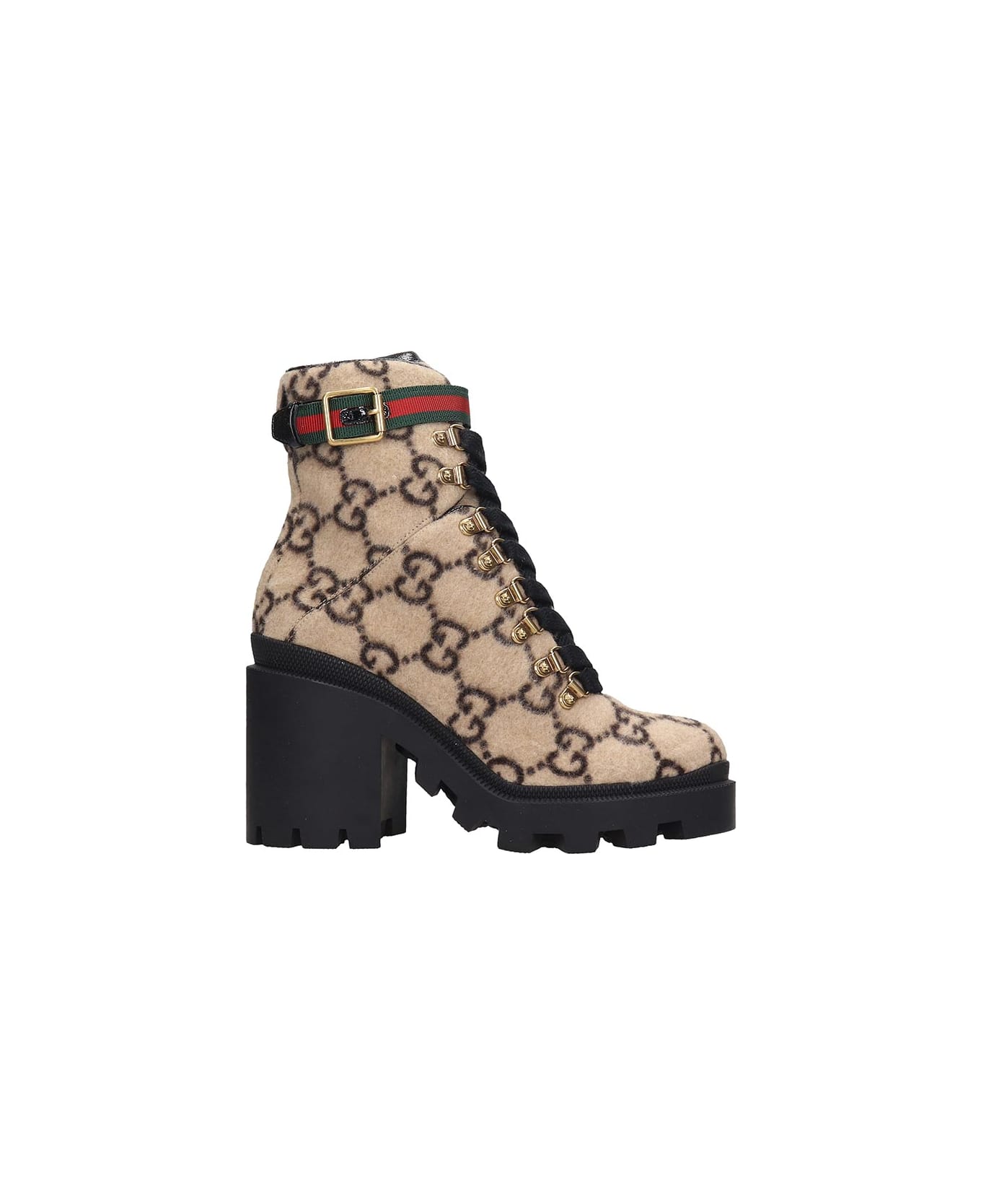 Gucci High Heels Ankle Boots In Beige Wool | italist, ALWAYS LIKE A SALE