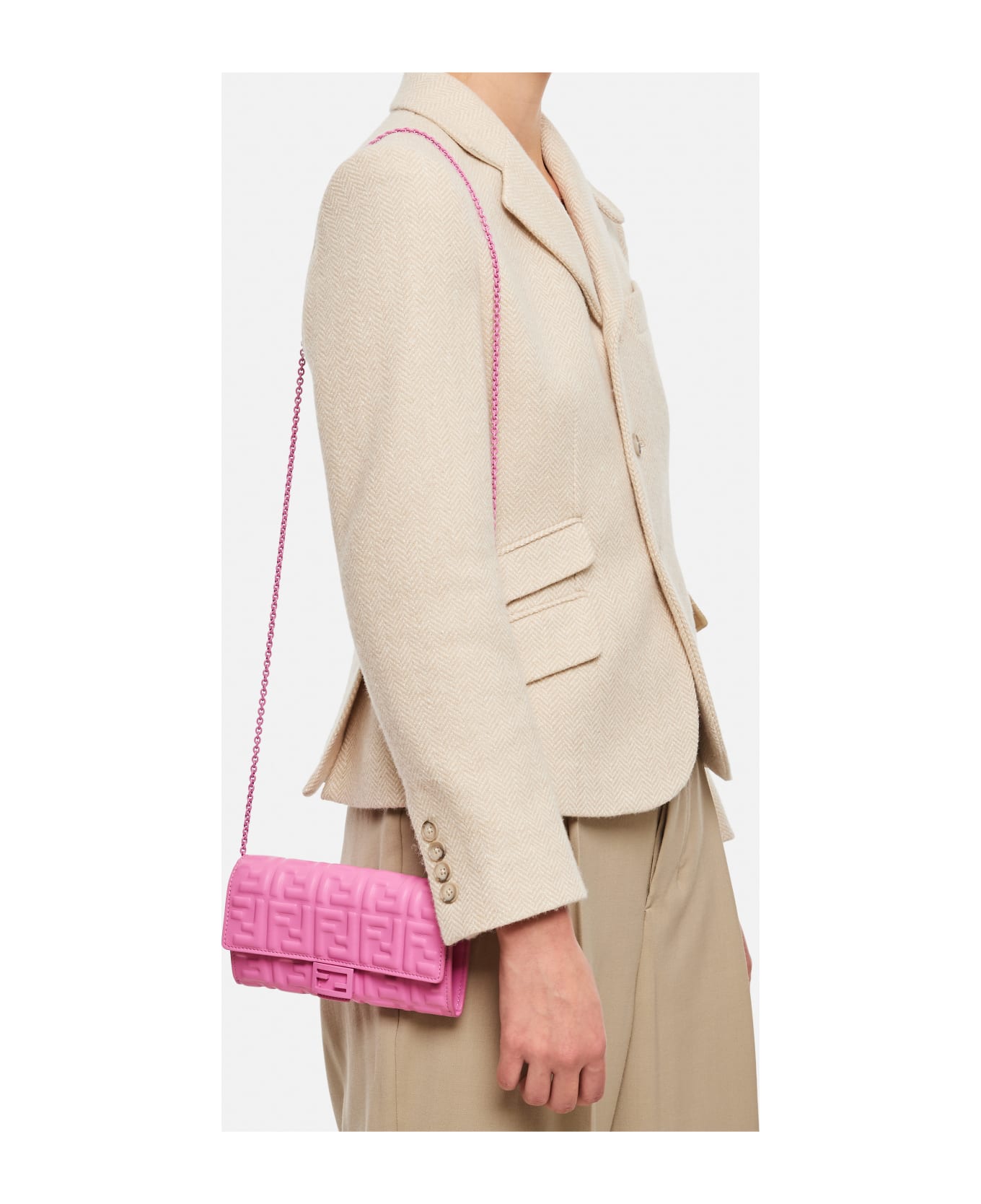 Fendi Wallet Chain Continental Pelle | italist