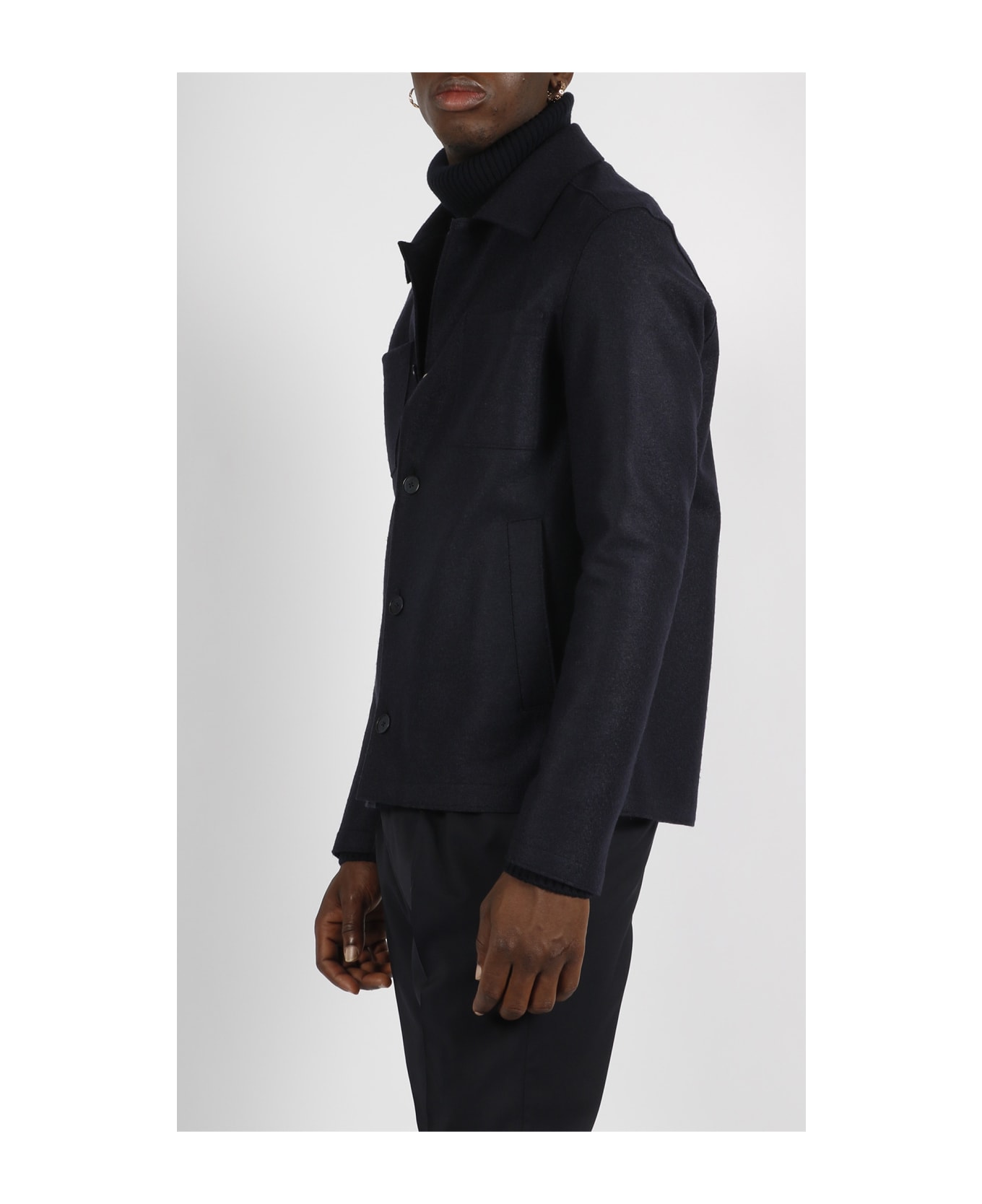Herno Light Boiled Wool Resort Shirt | italist