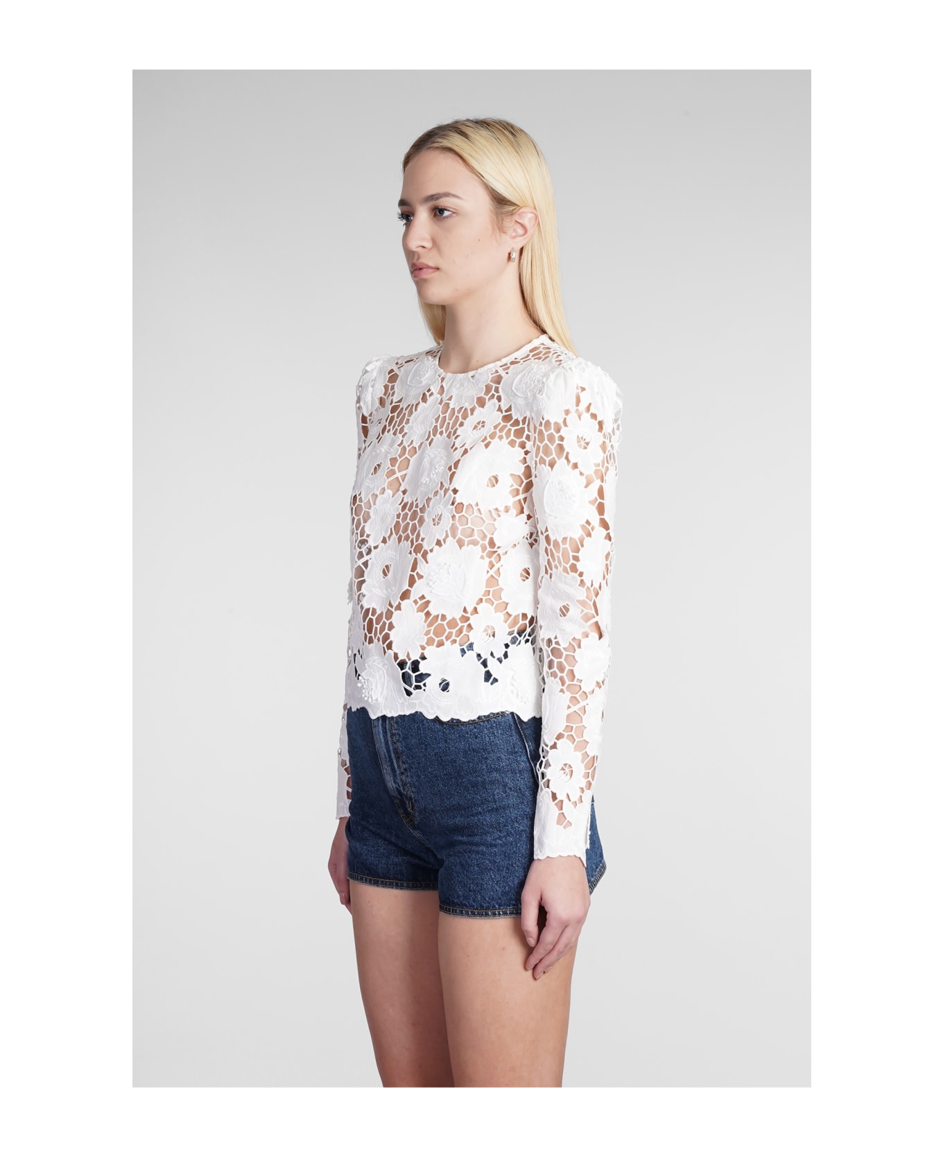 self-portrait Topwear In White Cotton | italist
