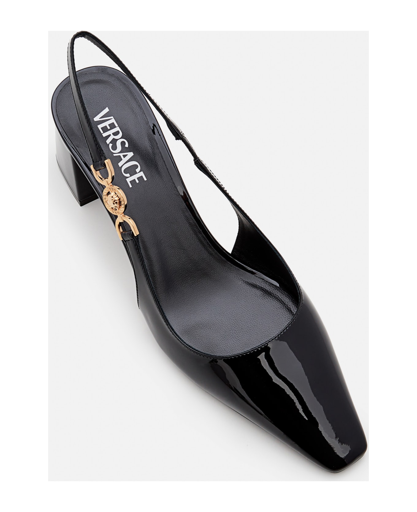 Versace Patent Leather Slingback | italist