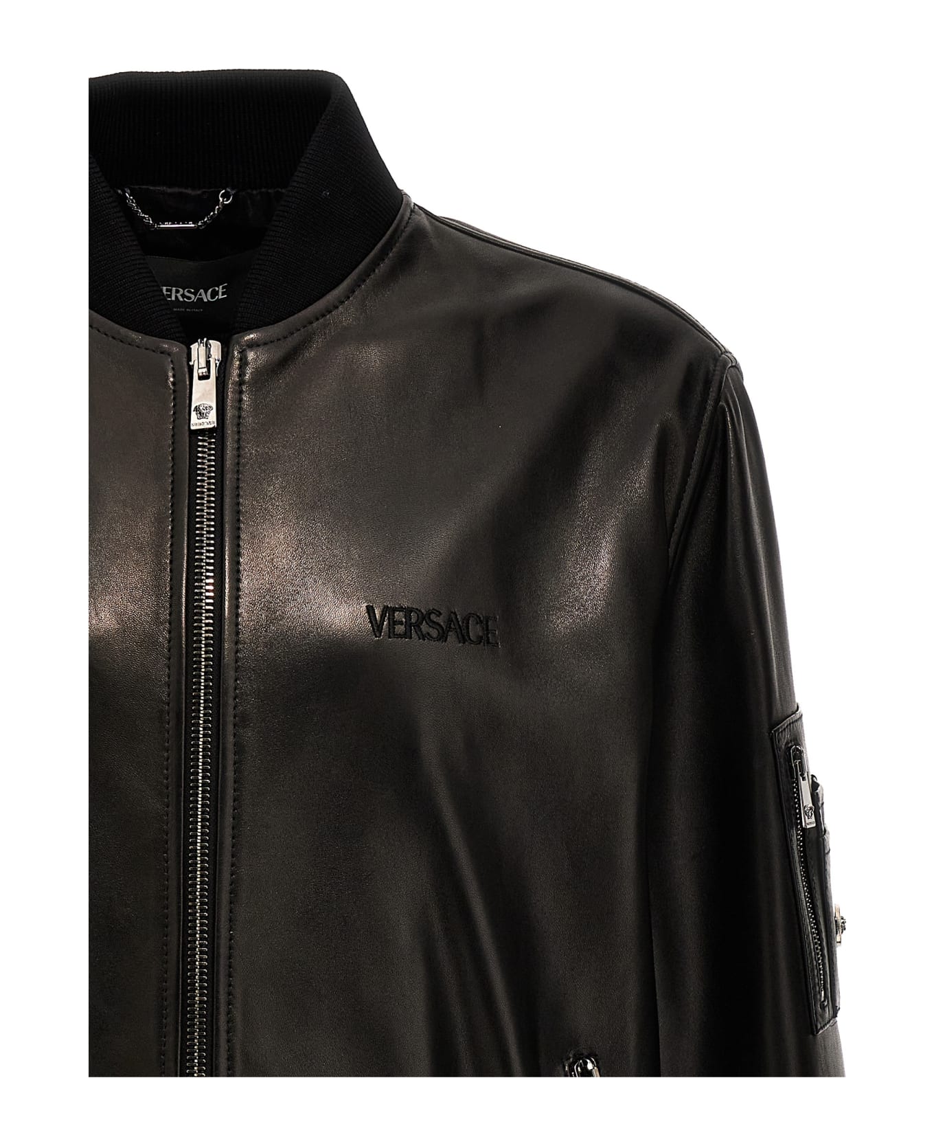 Versace Leather Bomber Jacket | italist