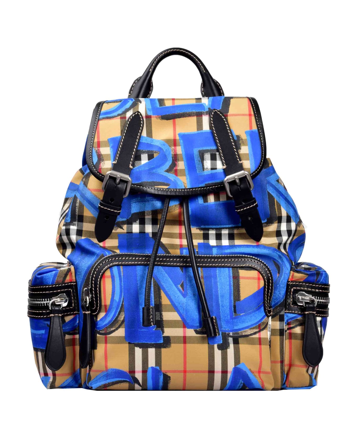 Burberry Vintage Check Graffiti Backpack | italist