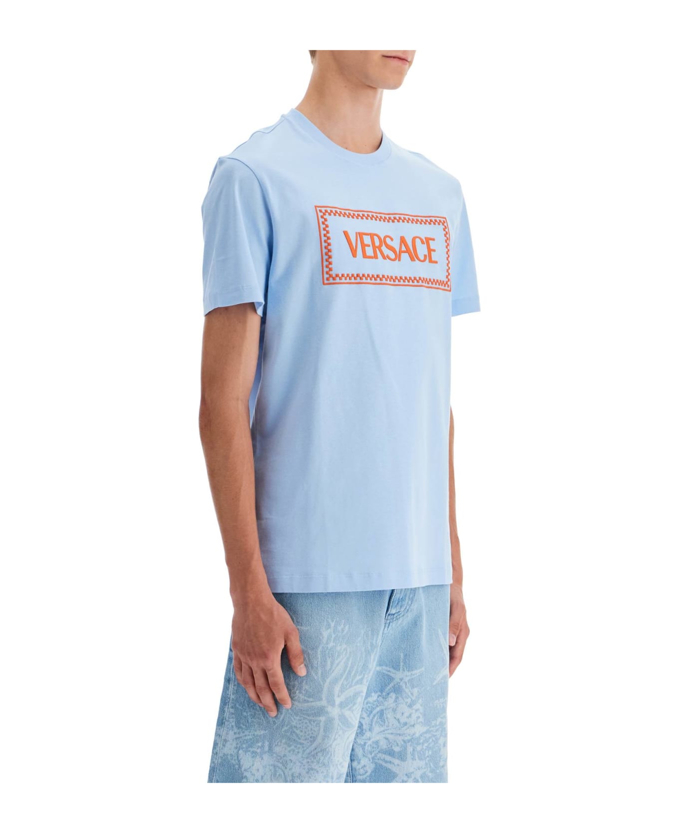 Versace Embroidered Logo T-shirt | italist