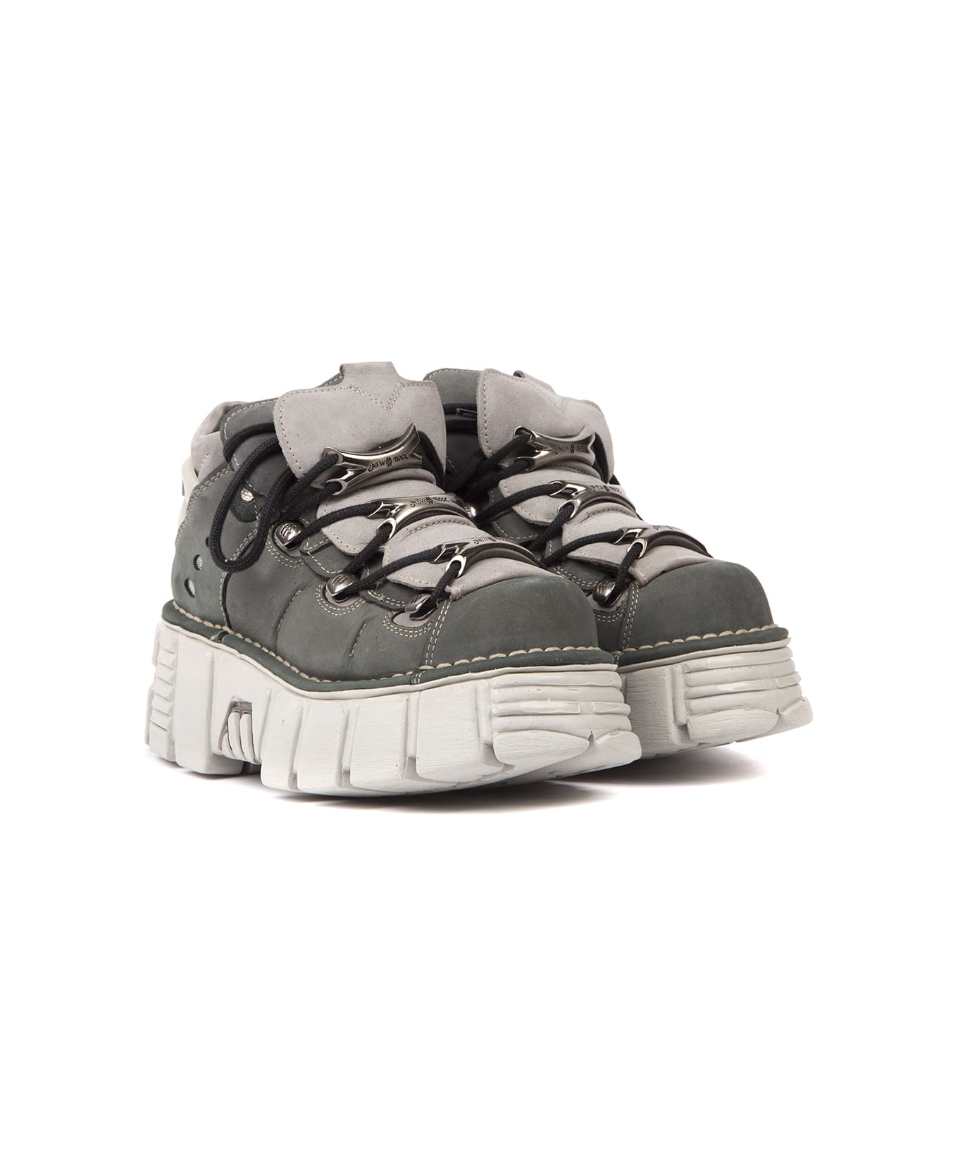 New Rock Metallic Shoes In Suede Cement Color | italist, ALWAYS LIKE A SALE