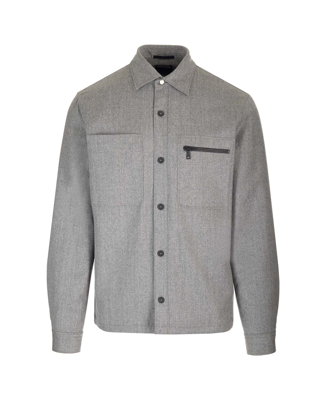 Zegna Grey Wool Overshirt | italist
