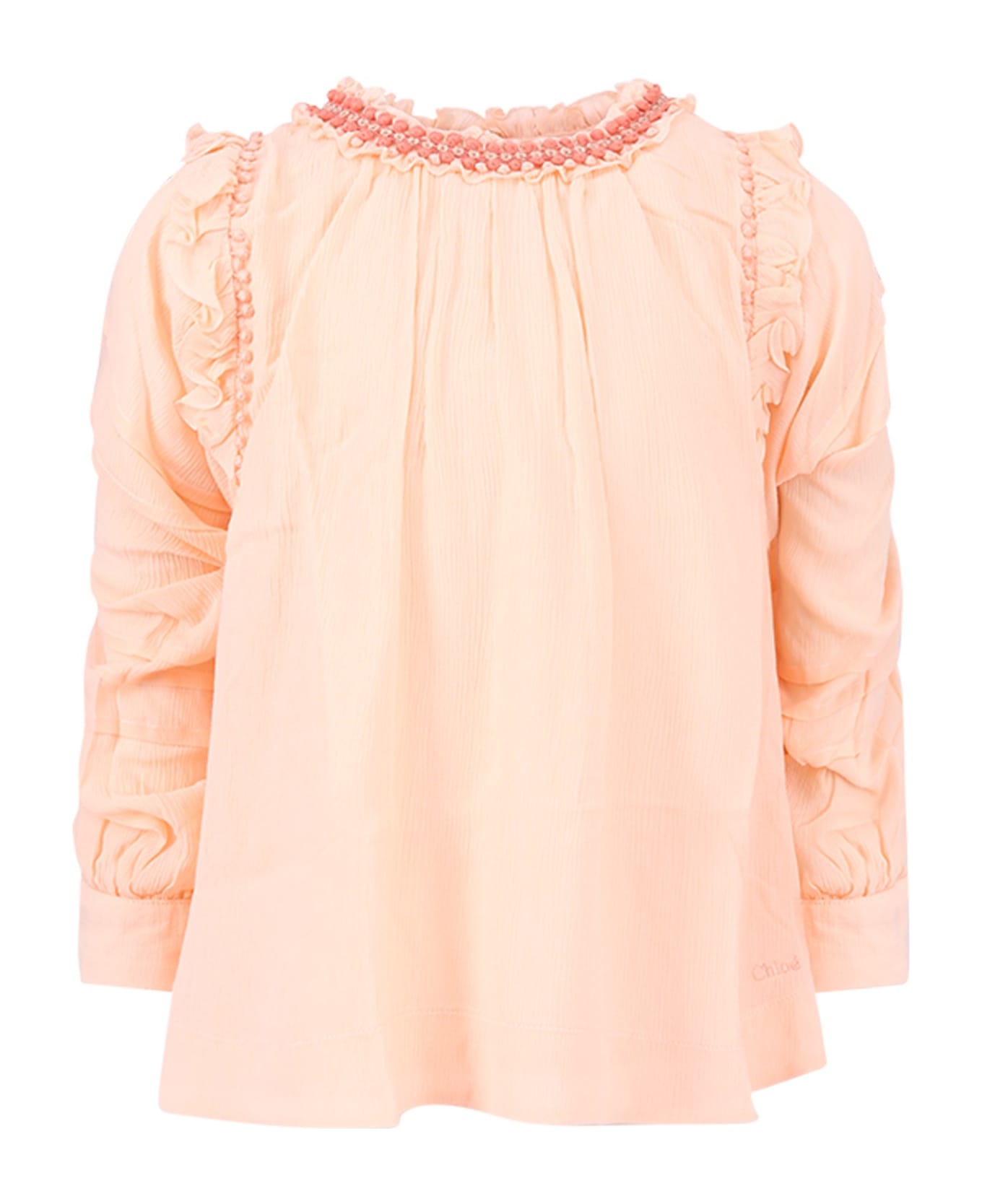 Chloé Peach Girl Blouse With Colorful Embroidery | italist, ALWAYS LIKE ...