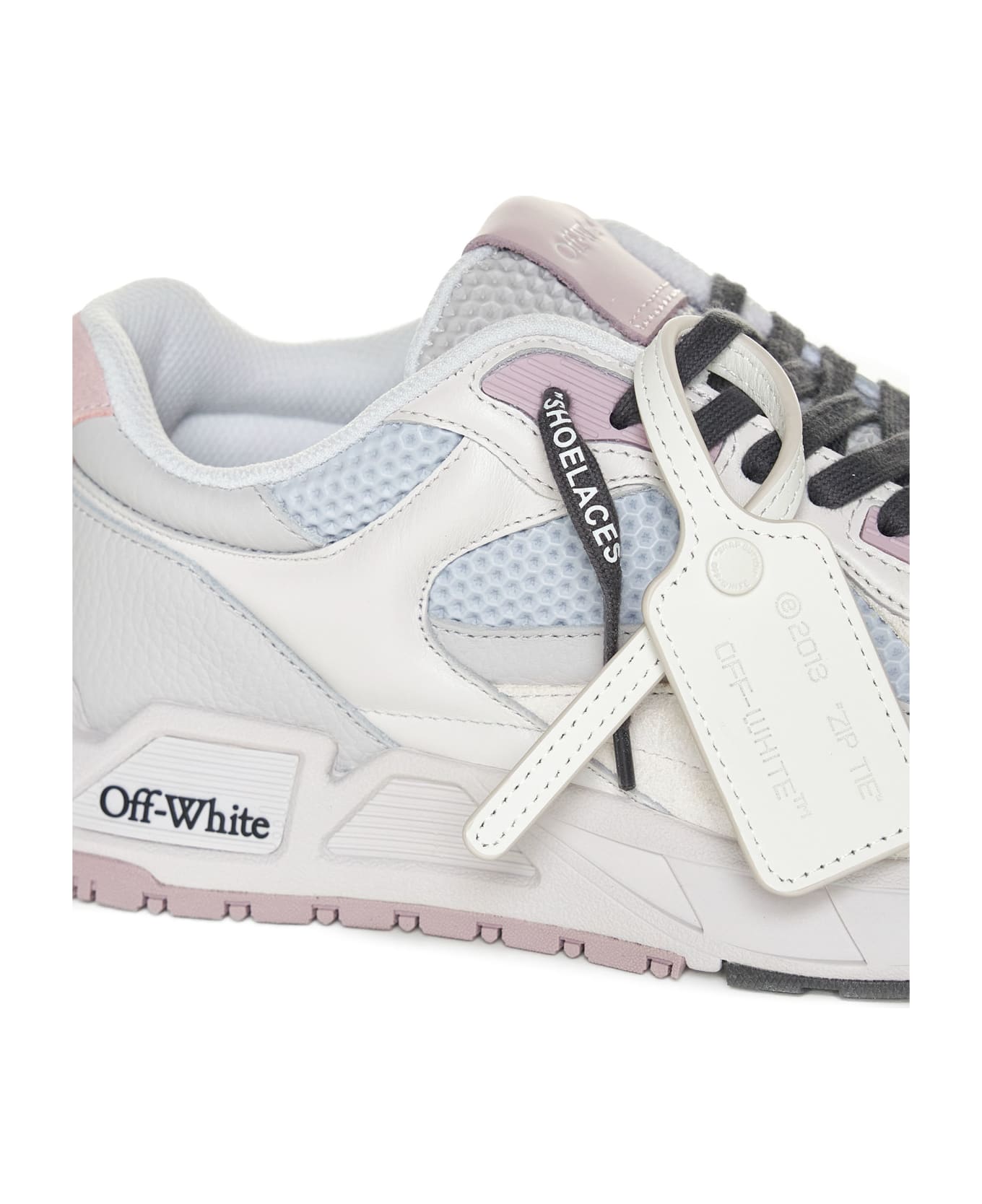 Off-White Kick Off Leather And Mesh Sneakers | italist, ALWAYS LIKE A SALE