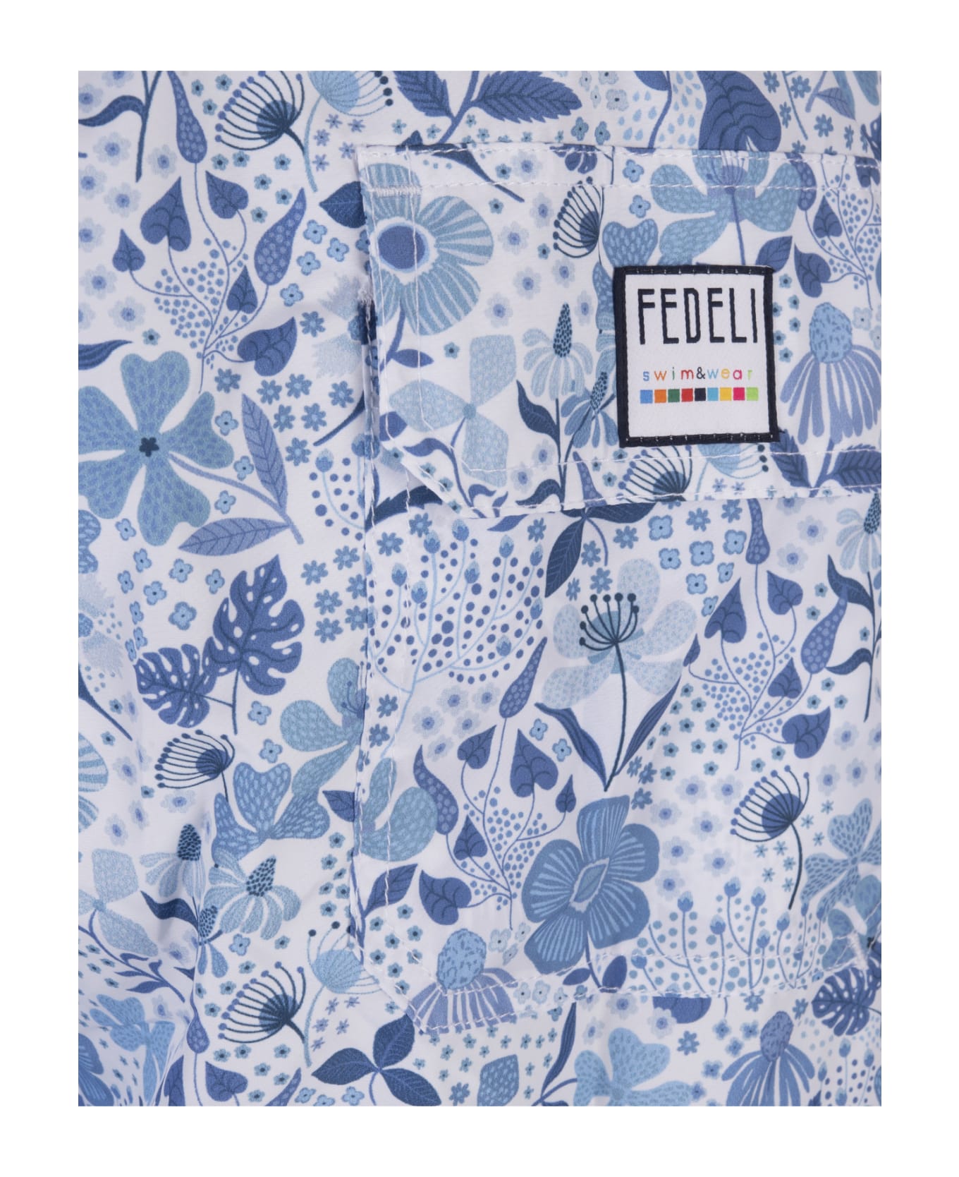 Fedeli Floreal- Print Blue Swim Shorts | italist