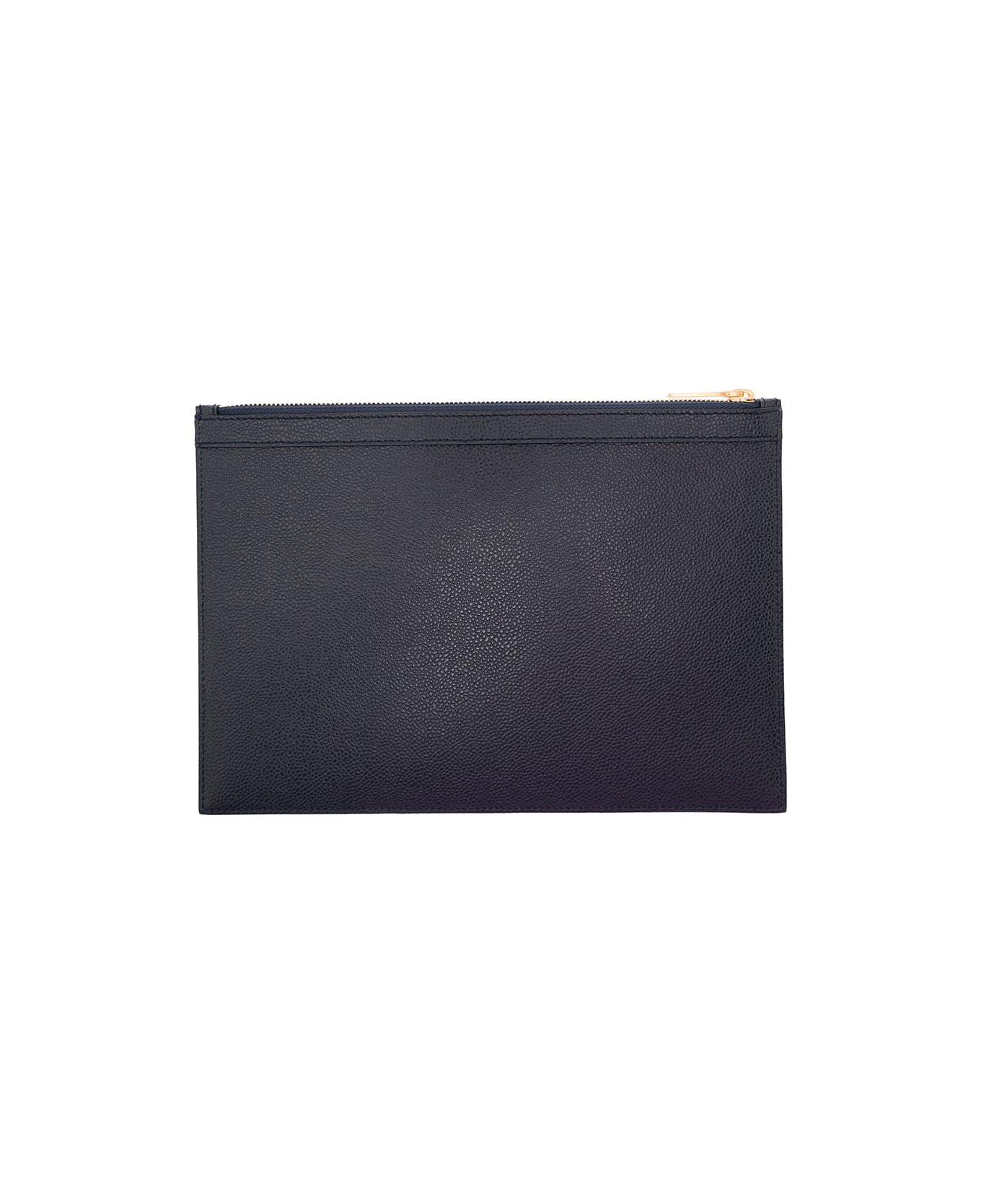 Thom Browne Small Document Holder W/ 4 Bar In Pebble Grain Leather ...