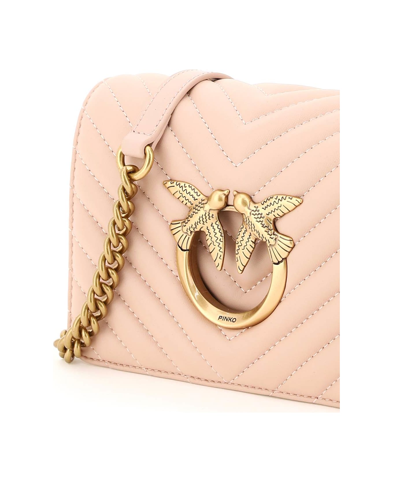 Pinko Love Click V Quilt Mini Bag | italist