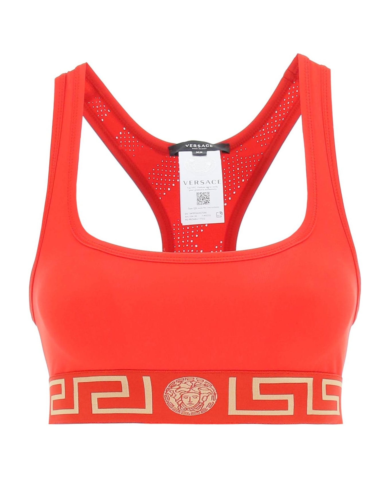 Versace Sports Bra With Greca Border | italist