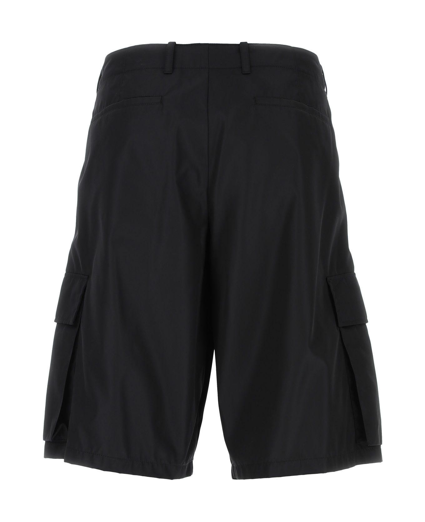 Prada Black Re Nylon Bermuda Shorts Italist