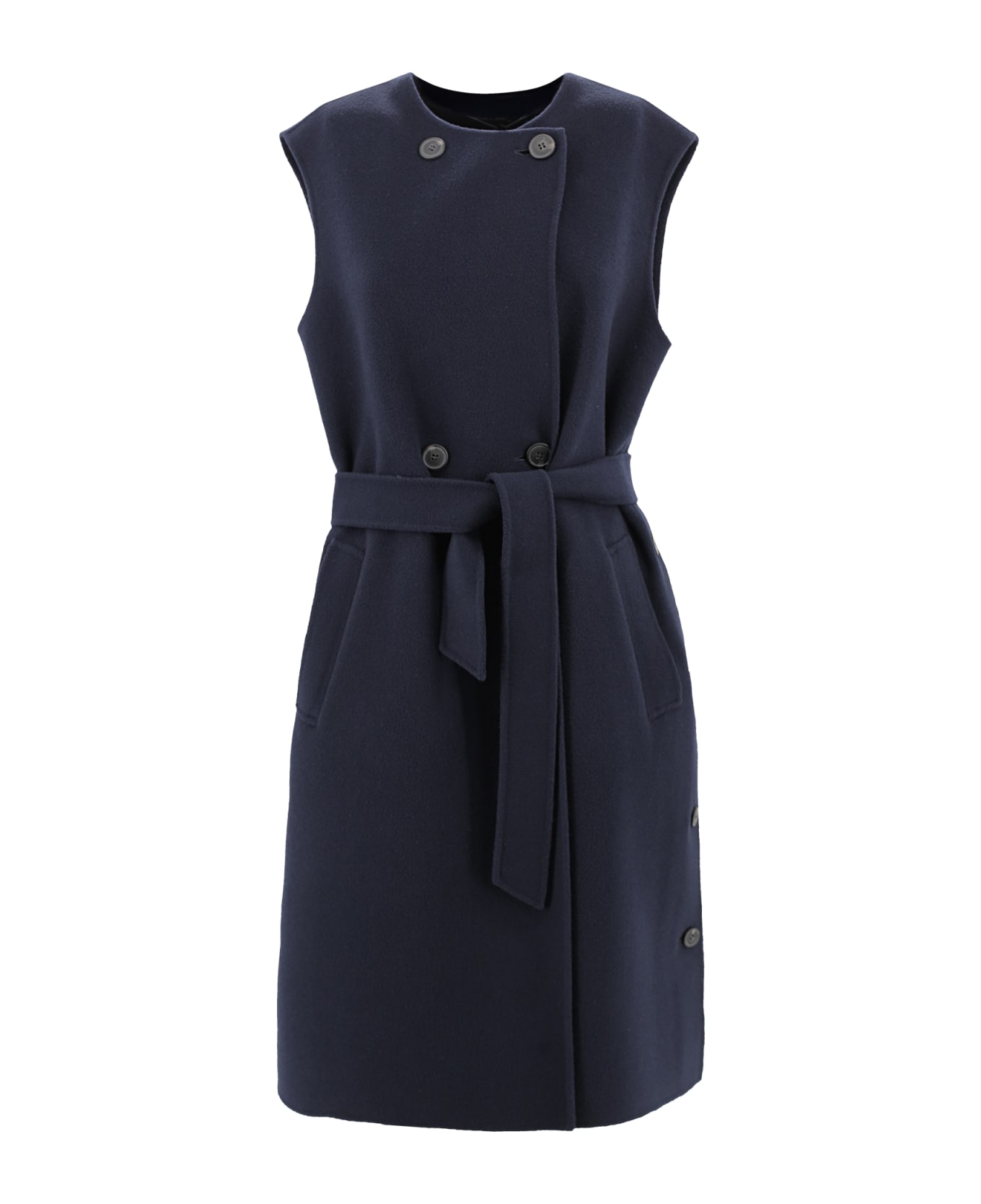 Weekend Max Mara Stecca Sleeveless Coat In Wool | italist, ALWAYS LIKE ...