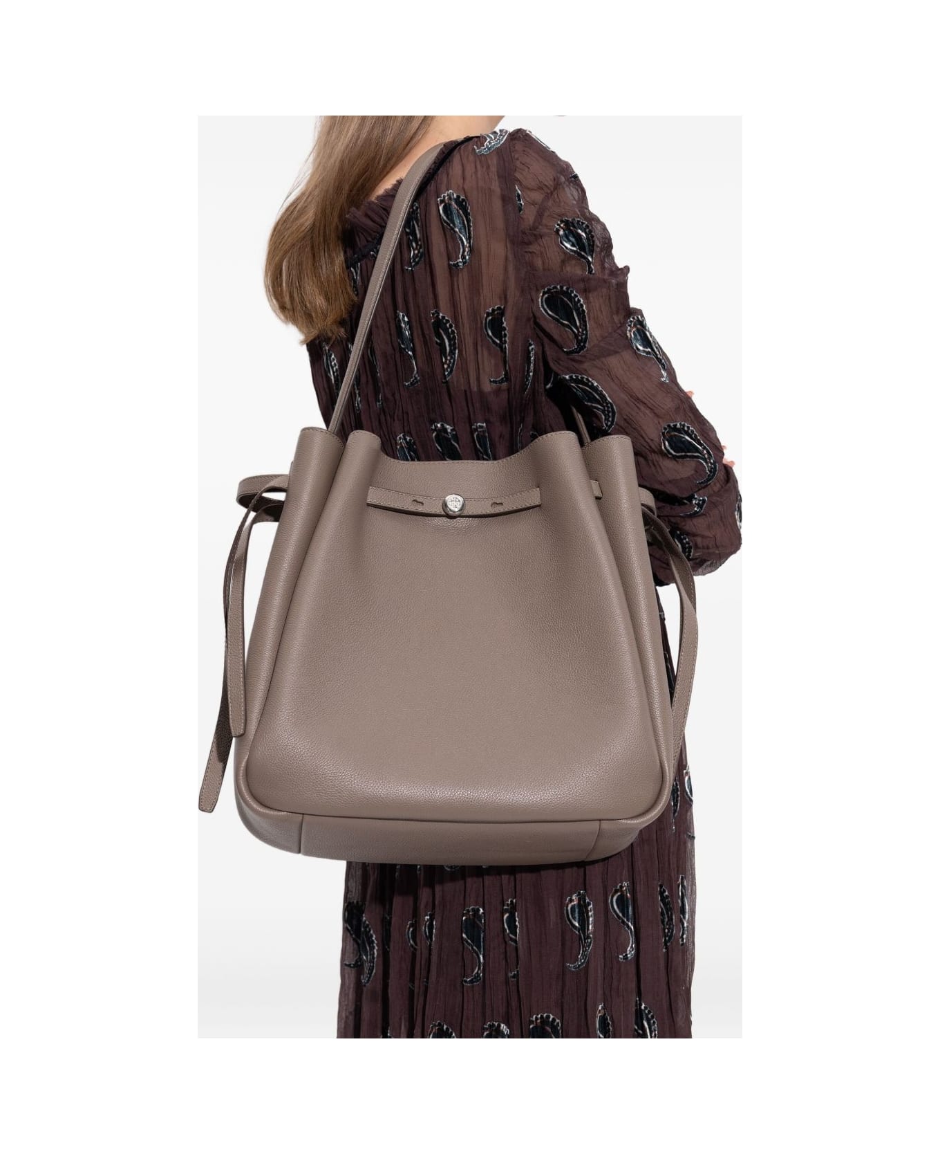 Tory Burch Romy Large Leather Bucket Bag | italist