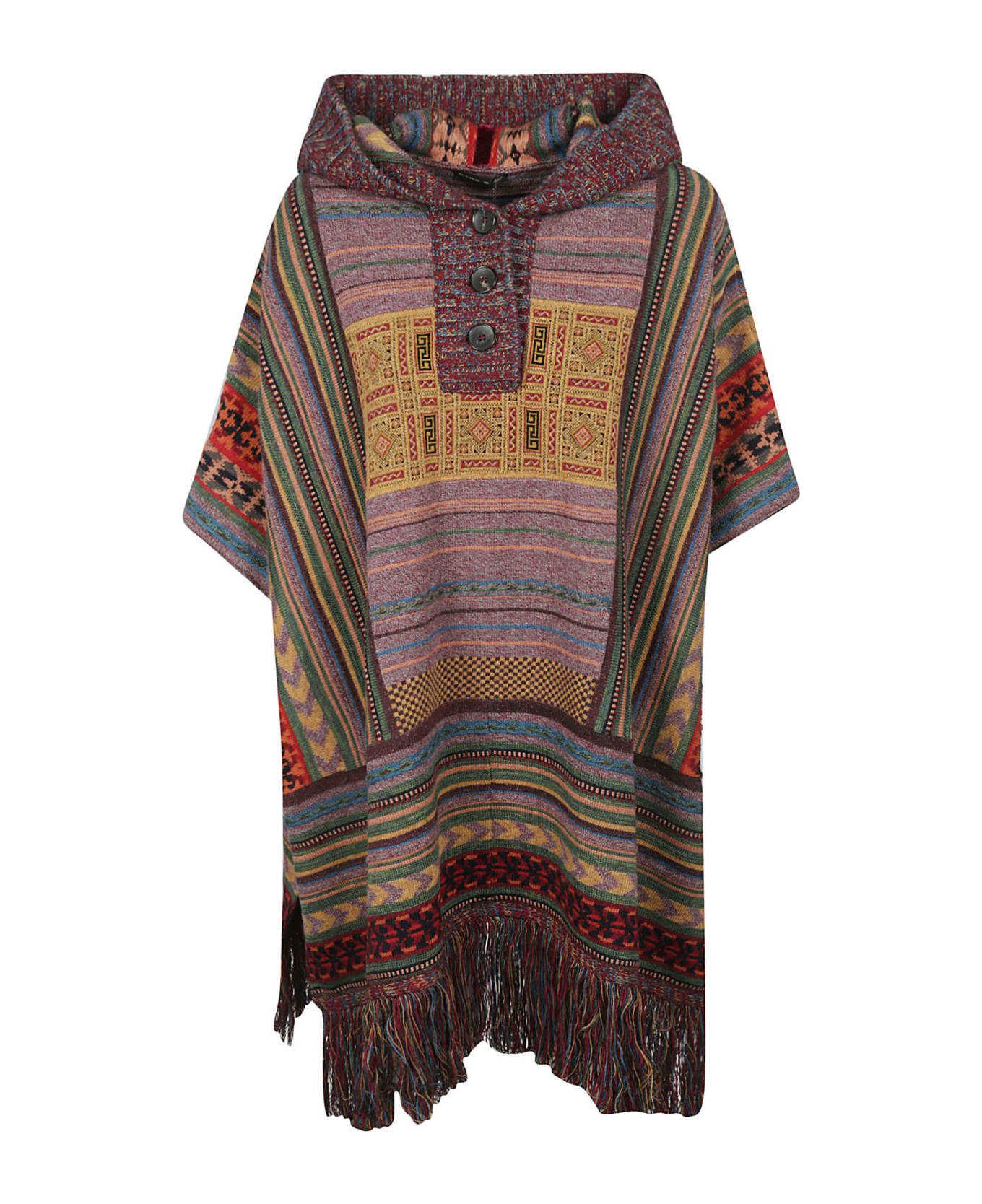 Etro Aztec Pattern Poncho | italist
