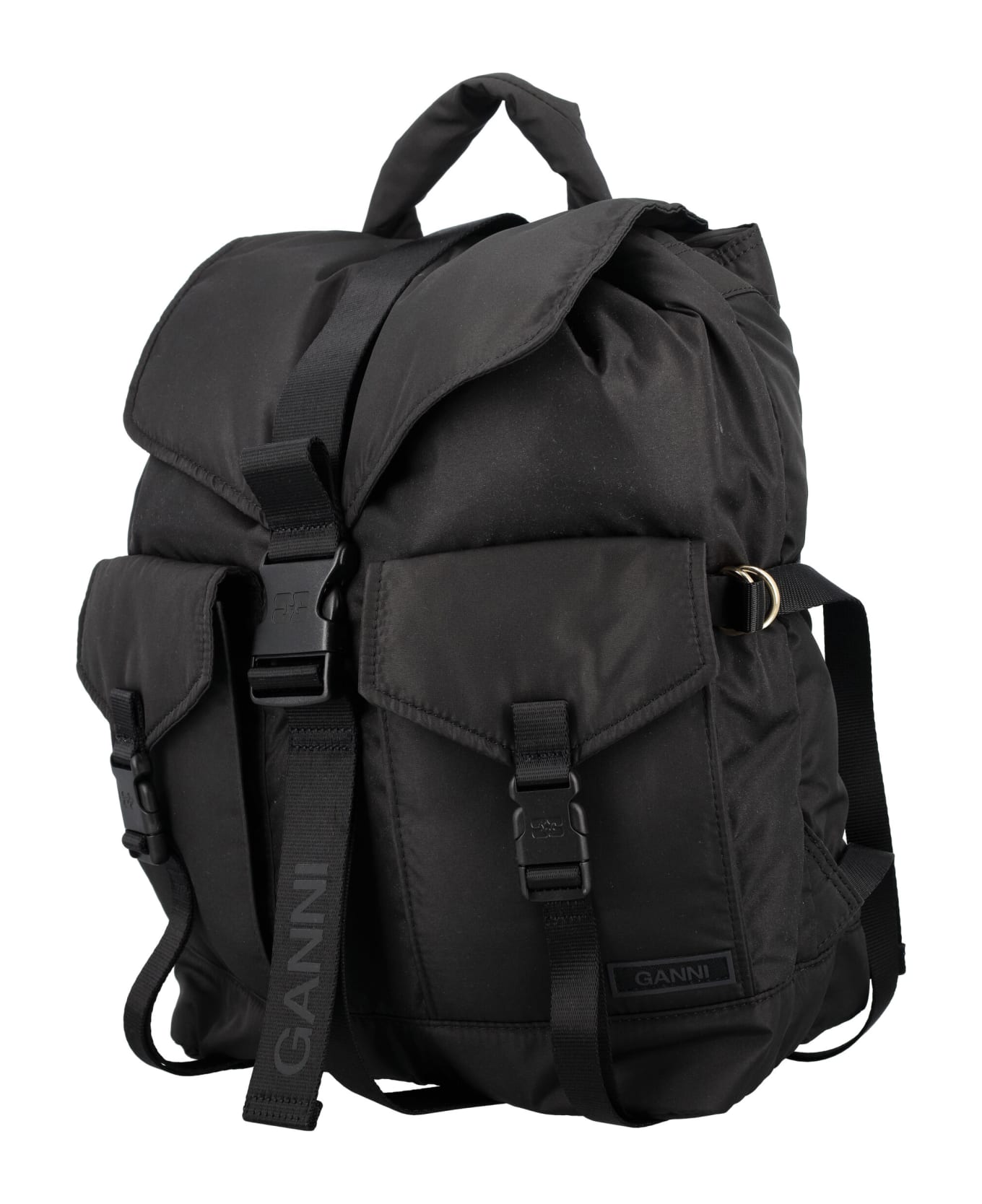 Ganni Black Tech Backpack | italist