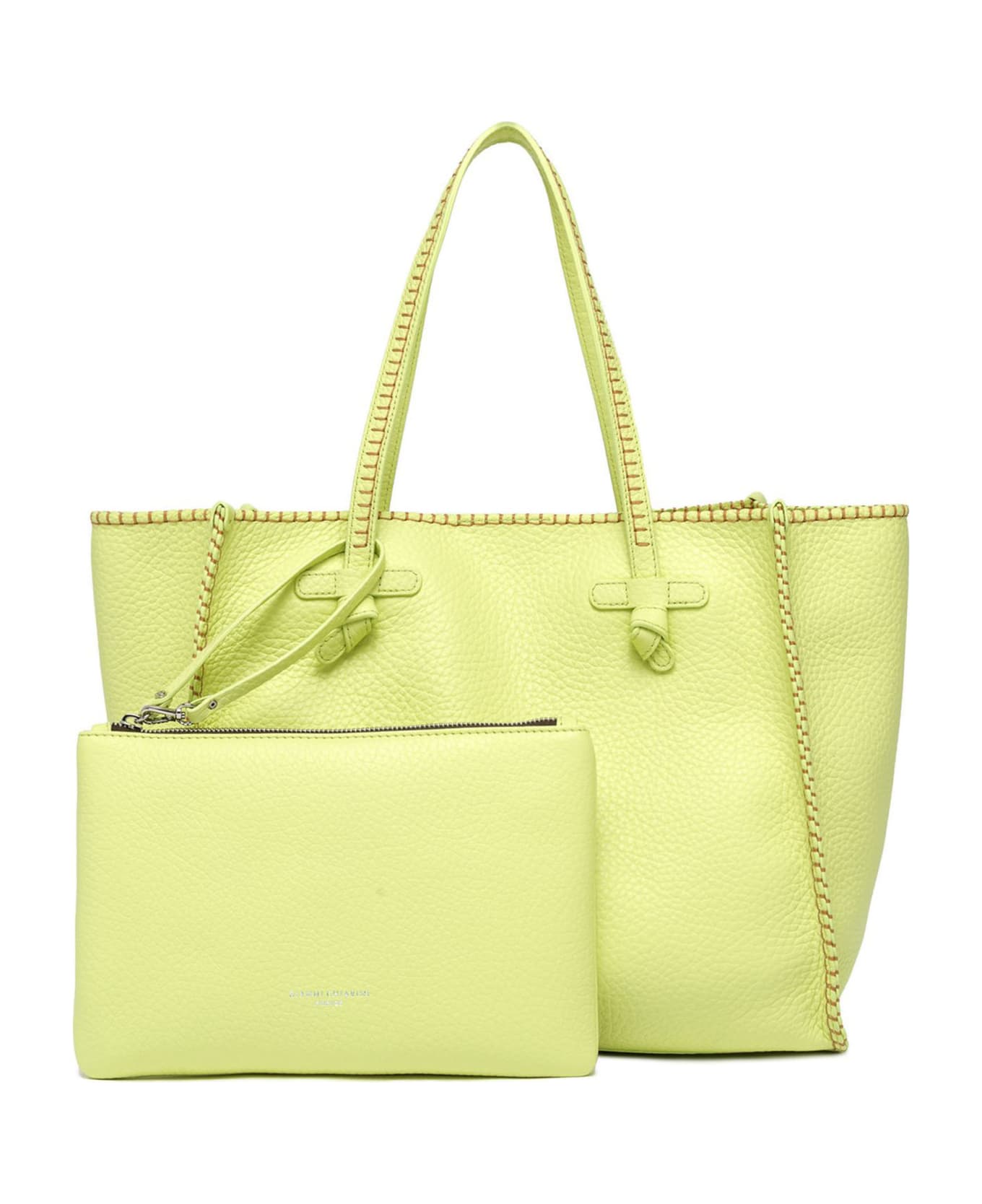 Gianni Chiarini Yellow Soft Leather Shopping Bag | italist, ALWAYS LIKE ...