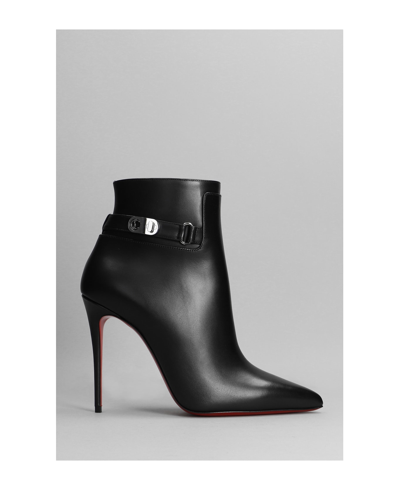 Christian Louboutin Lock So Kate High Heels Ankle Boots In Black ...