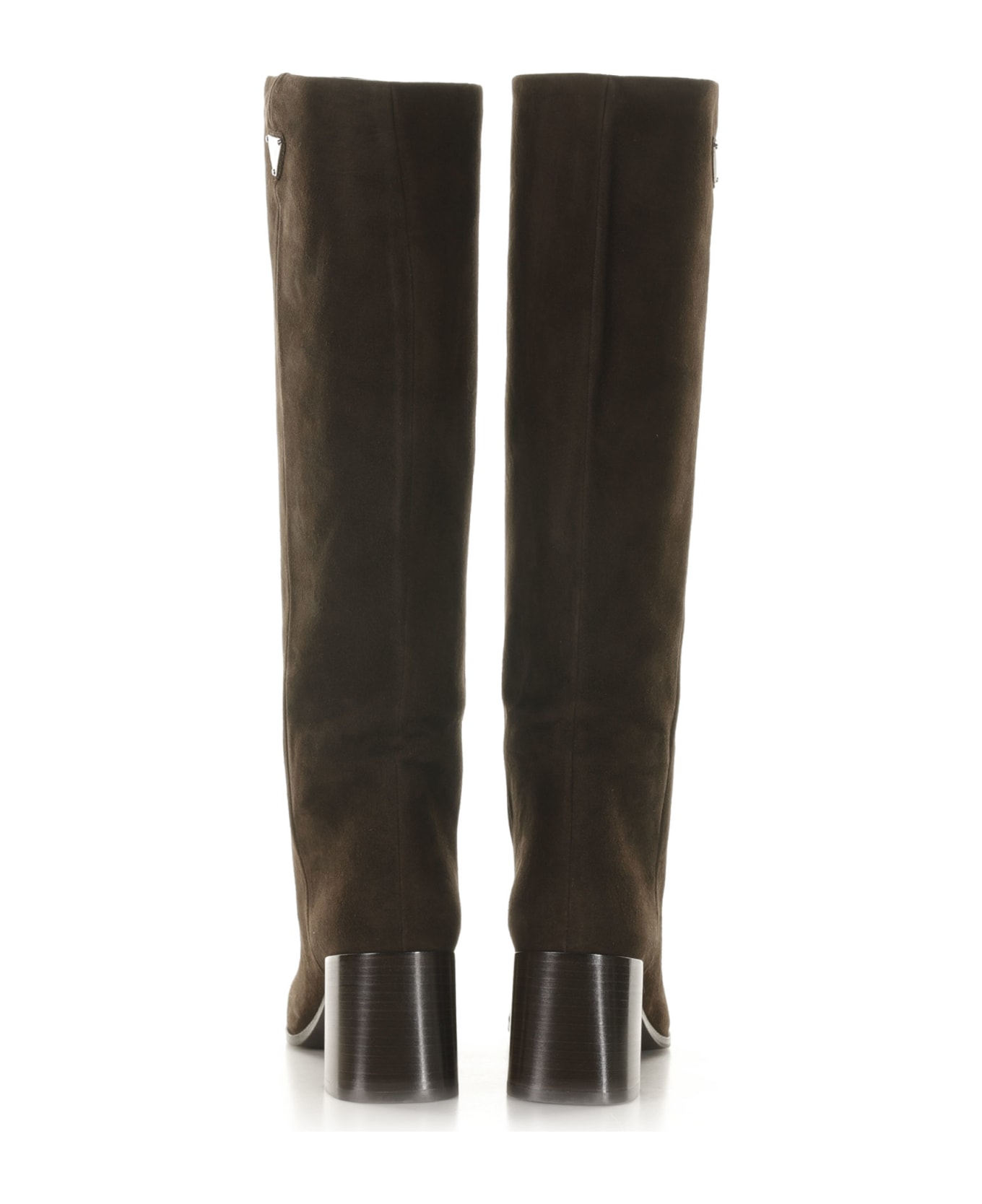 Prada Suede Boot With Logo | italist