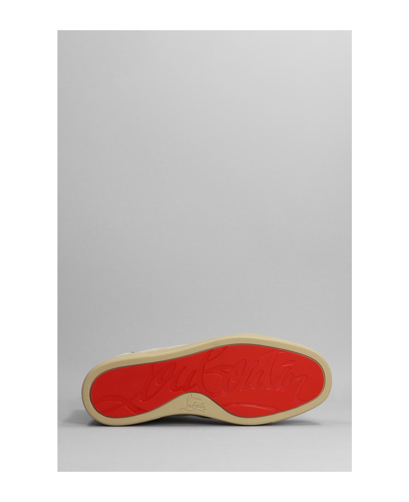 Christian Louboutin Lou Spikes Orlato Sneakers In Beige Suede | italist ...