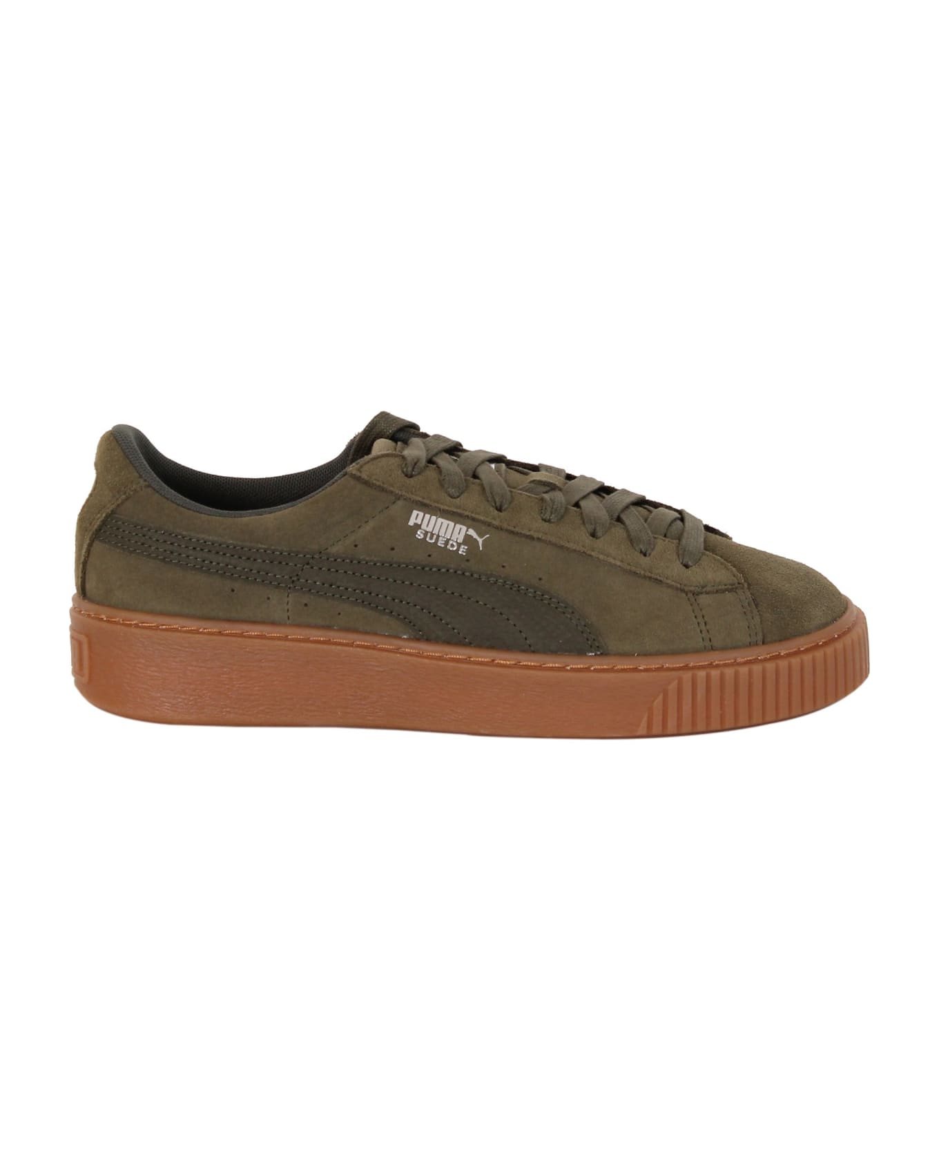 Puma Olive Suede Platform Animal Sneakers | italist, ALWAYS LIKE A SALE