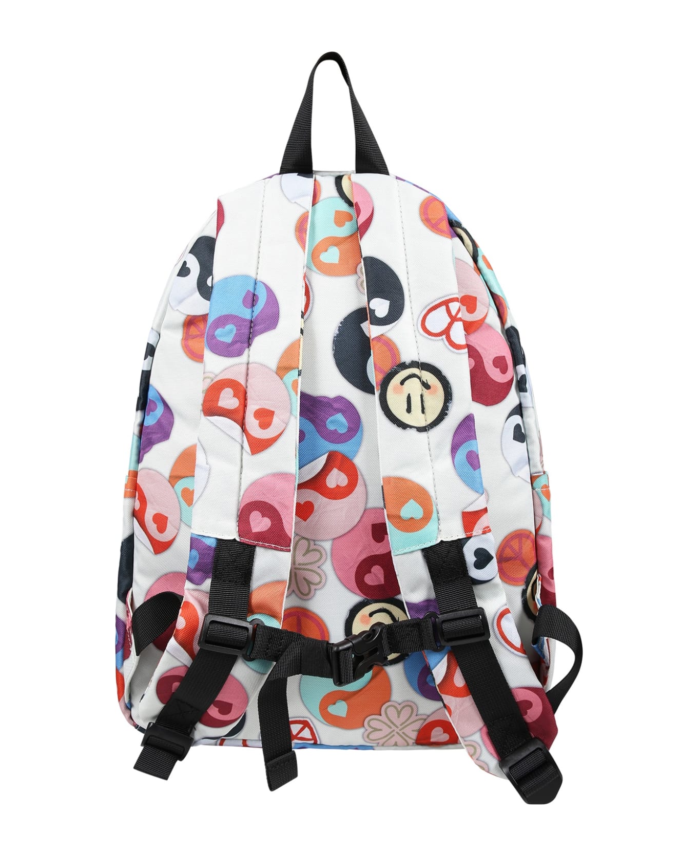 Molo White Backpack For Kids With Smile And Yin And Yang | italist ...