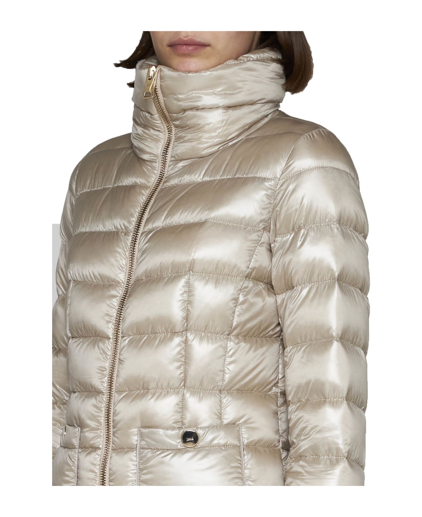 Herno Long Down Jacket With High Collar | italist