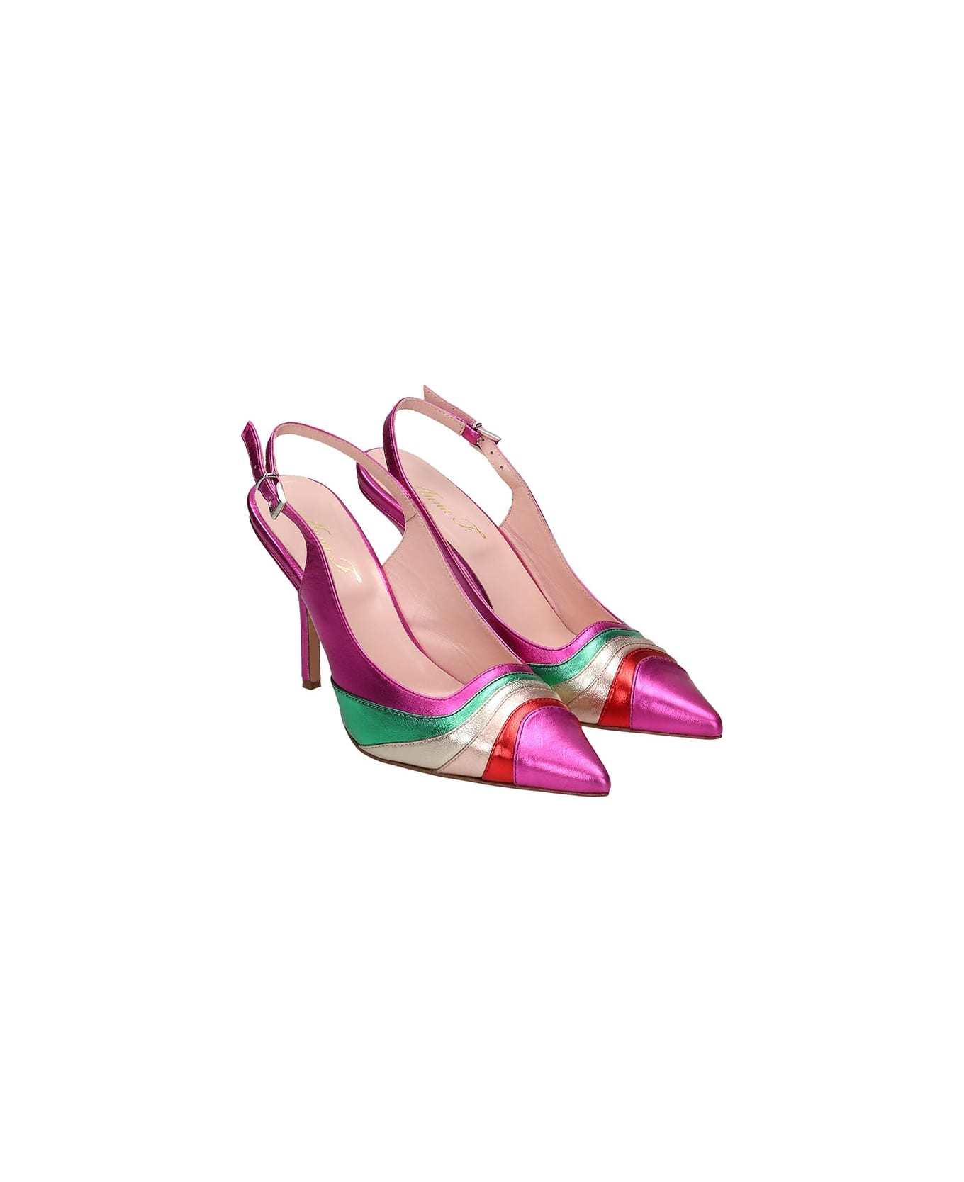Anna F. Pumps In Fuxia Leather | italist