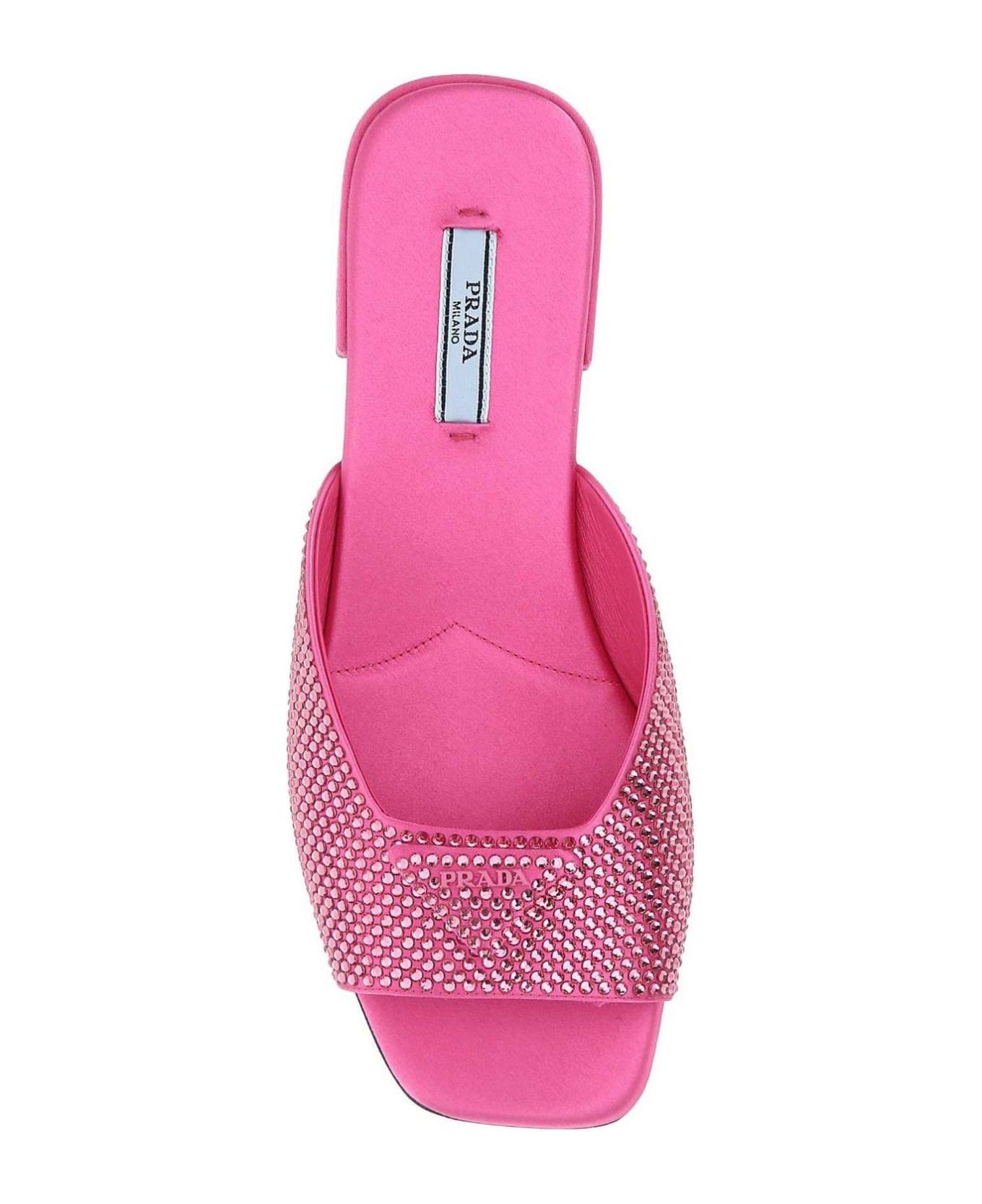 Prada Crystal-embellished Slides | italist
