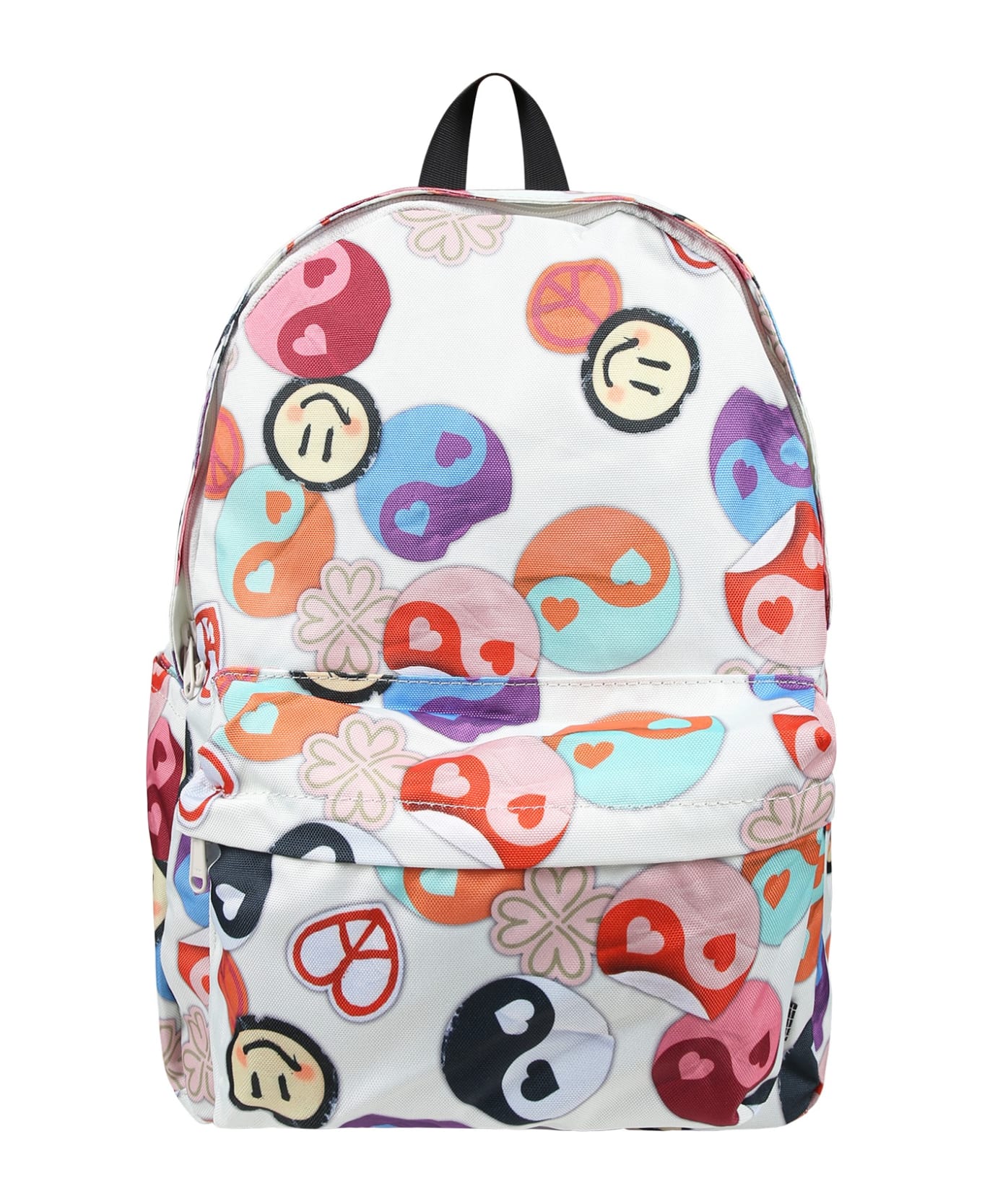 Molo White Backpack For Kids With Smile And Yin And Yang | italist ...