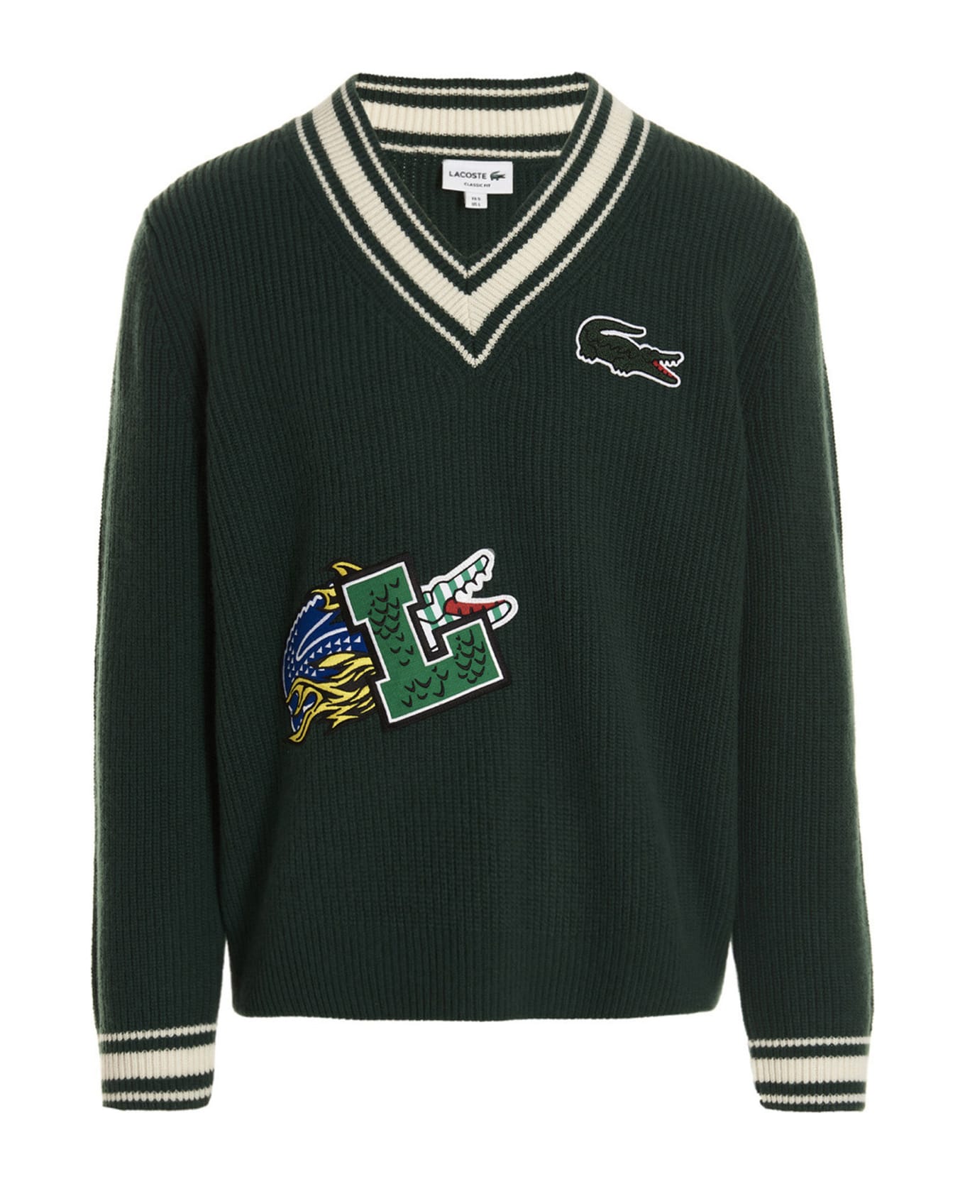 Lacoste Logo Patch Sweater | italist