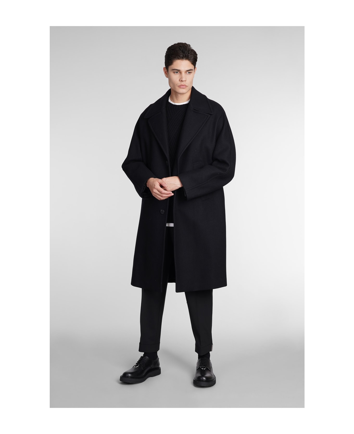 Neil Barrett Coat In Black Wool | italist