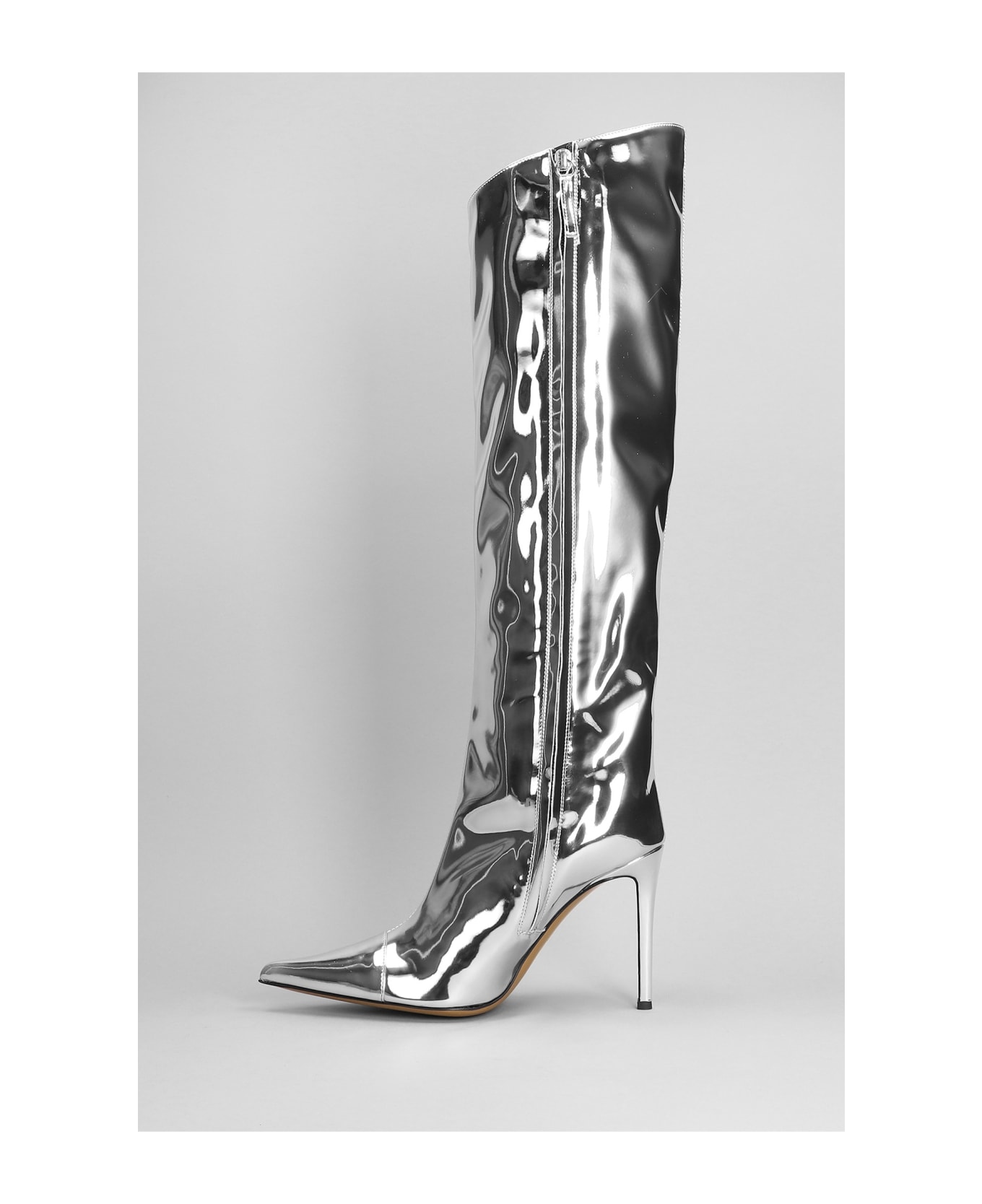 Alexandre Vauthier High Heels Boots In Silver Polyuretan | italist ...