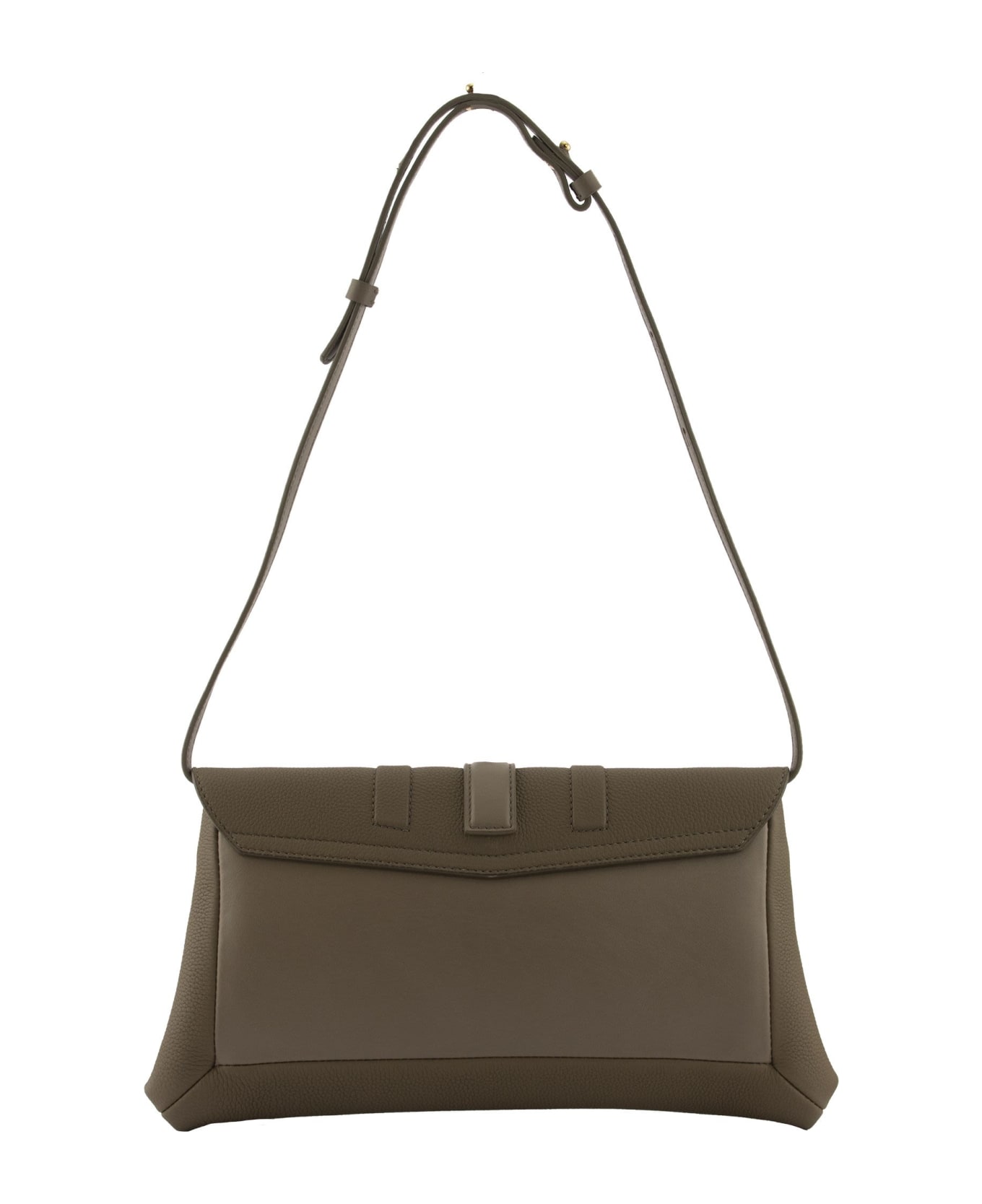 Agnona Logo Plaque Shoulder Bag Arm Grey | italist