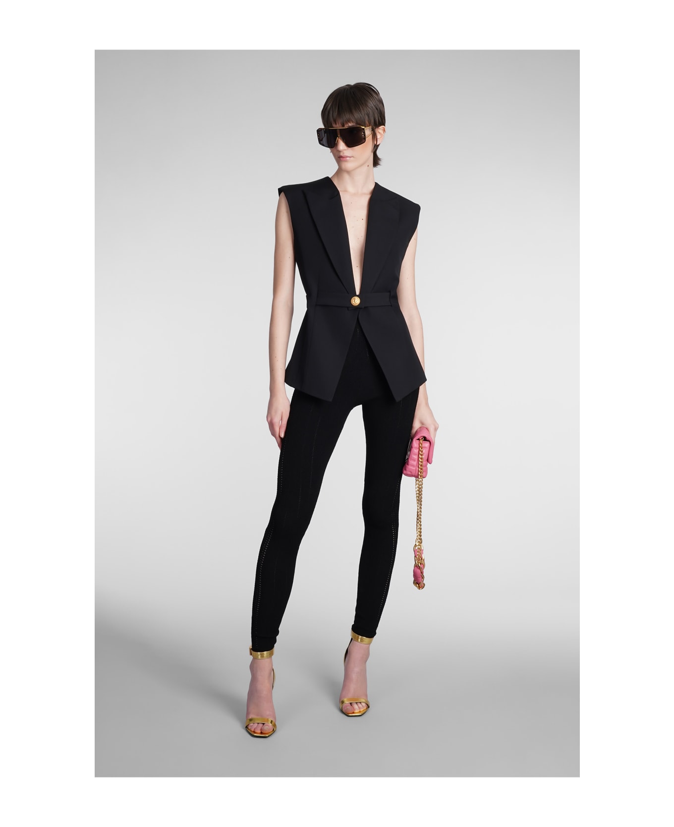 Balmain Vest In Black Wool | italist