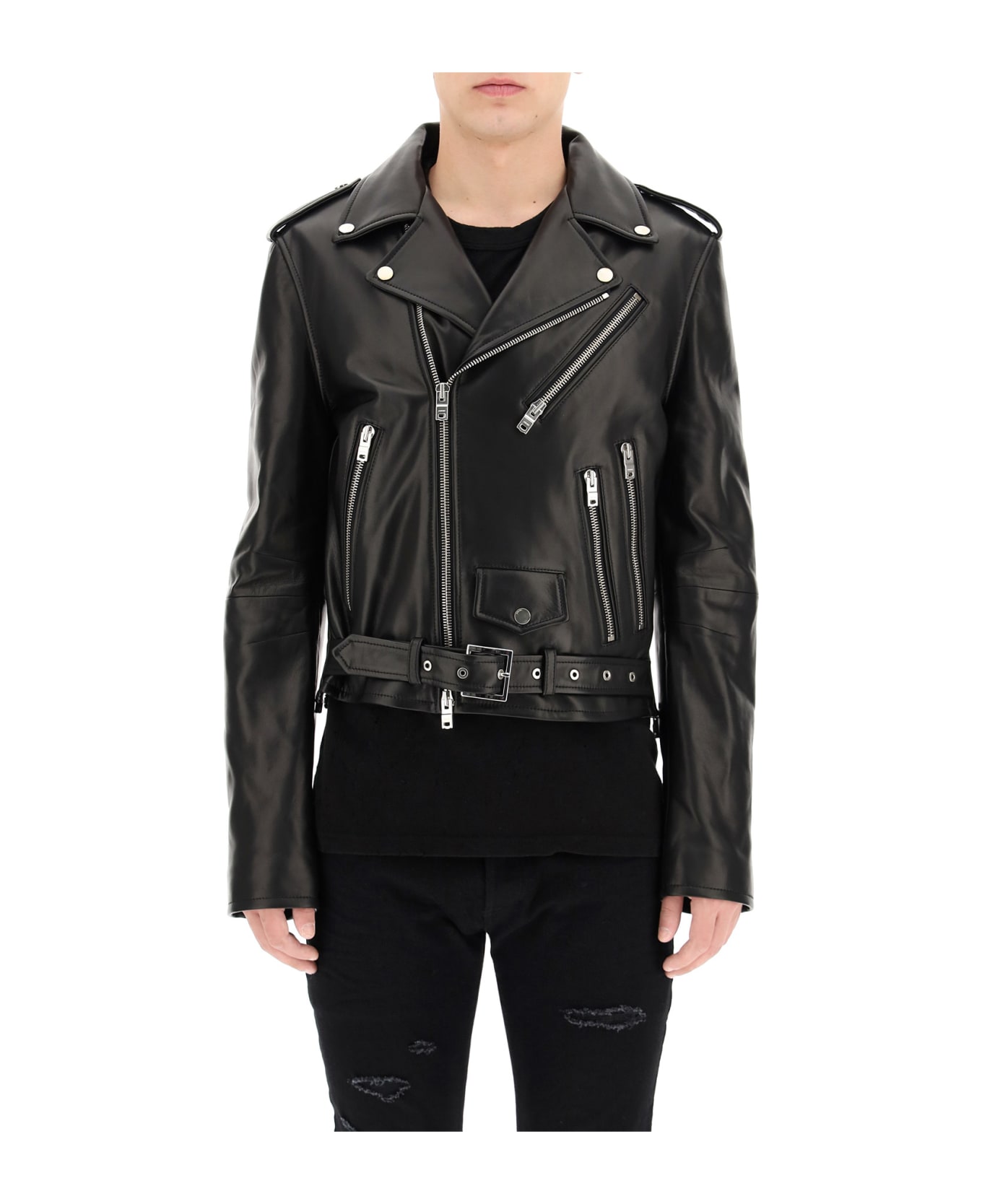 AMIRI Leather Biker Jacket | italist