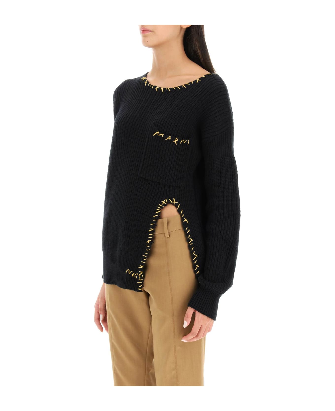 Marni Distressed Wool Sweater | italist
