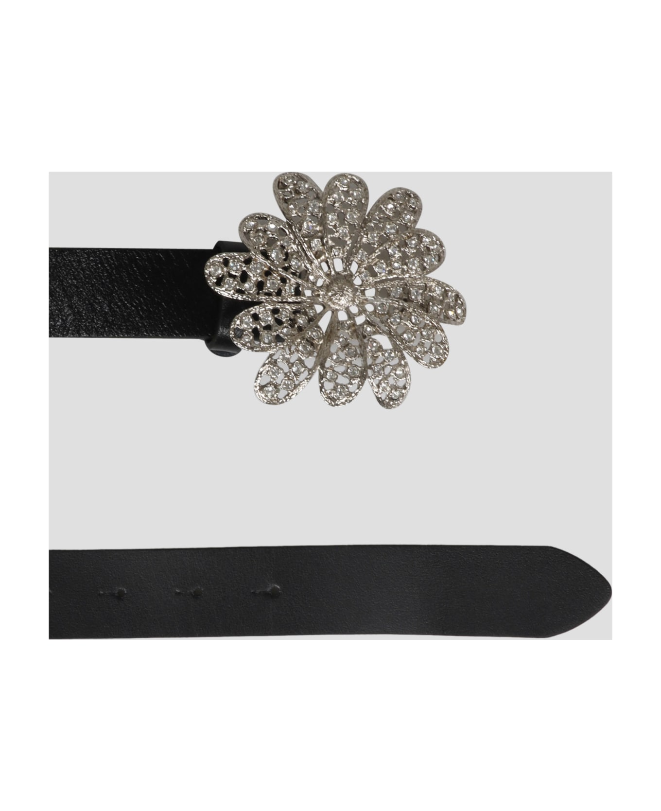 Alessandra Rich Leather Belt With Flower Buckle | italist, ALWAYS LIKE ...