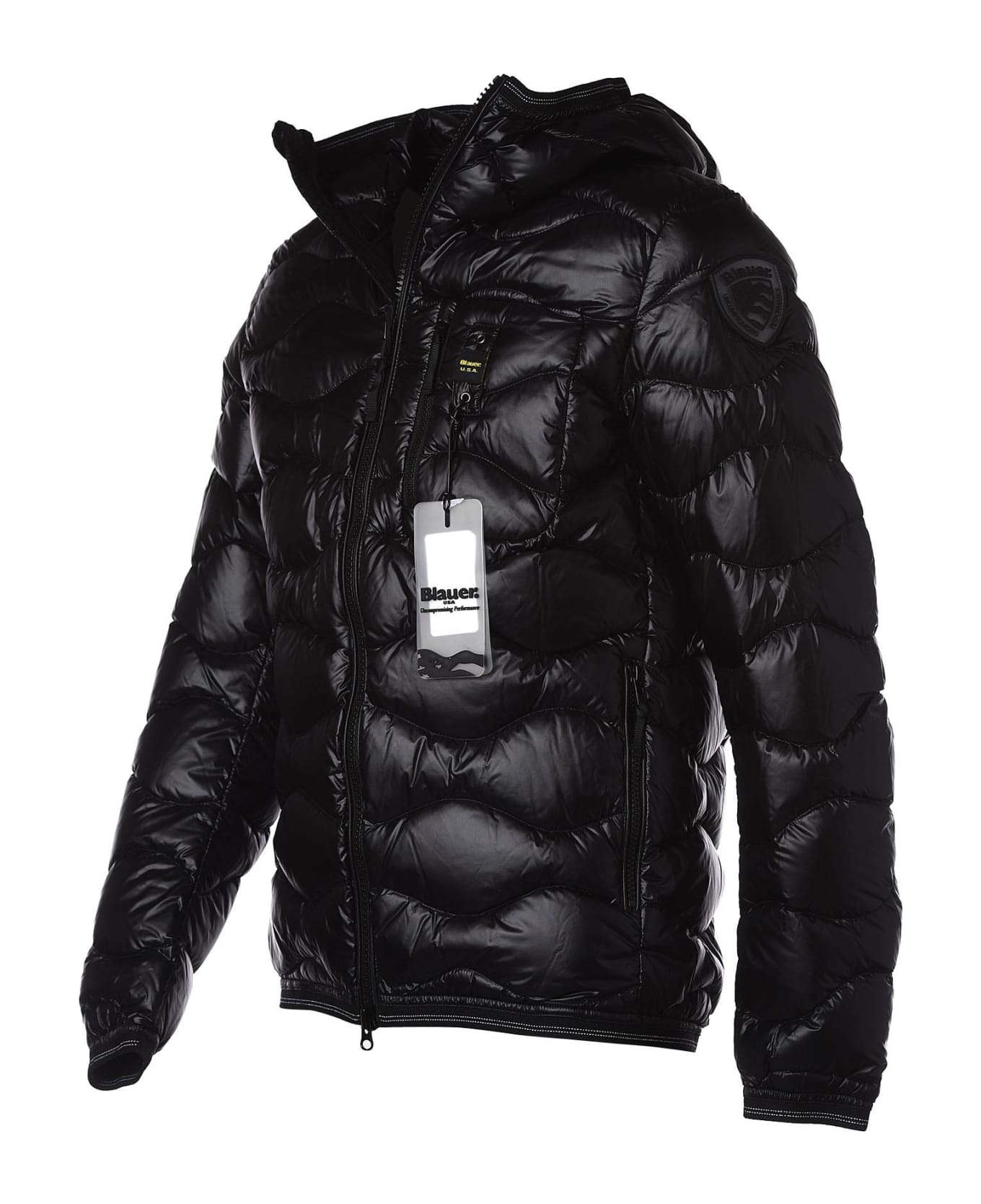Blauer Black Wave-quilted Down Jacket | italist