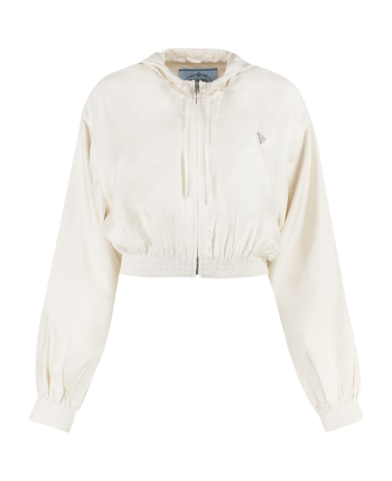 Prada Silk Full Zip Hoodie | italist